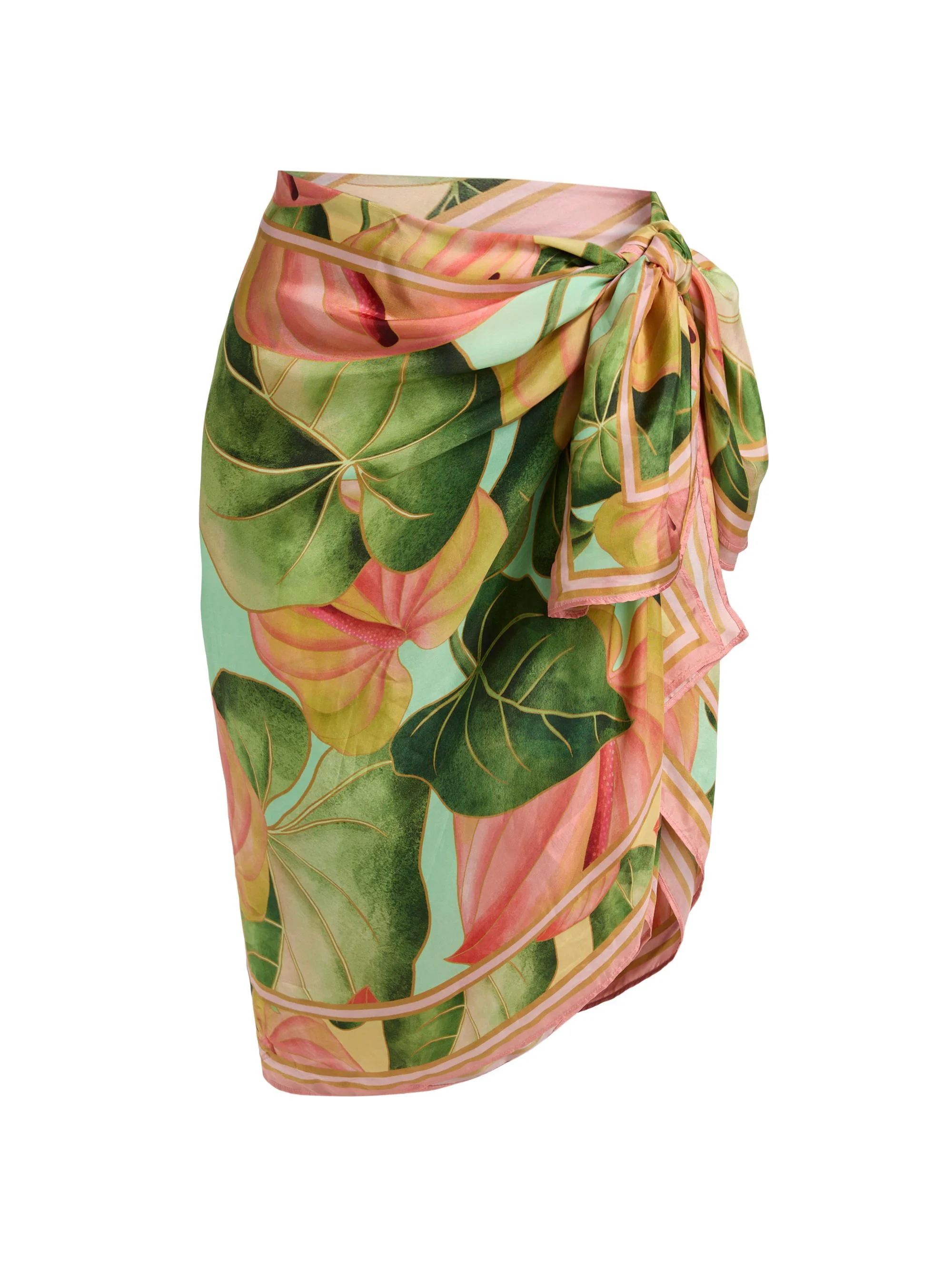 FARM RIO Women's Anturium Leaves Sarong - Light Green - P01180954 ...