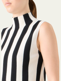 AKRIS Vertical Stripe Merino Knit Top - prod196530099 | REVERSIBLE