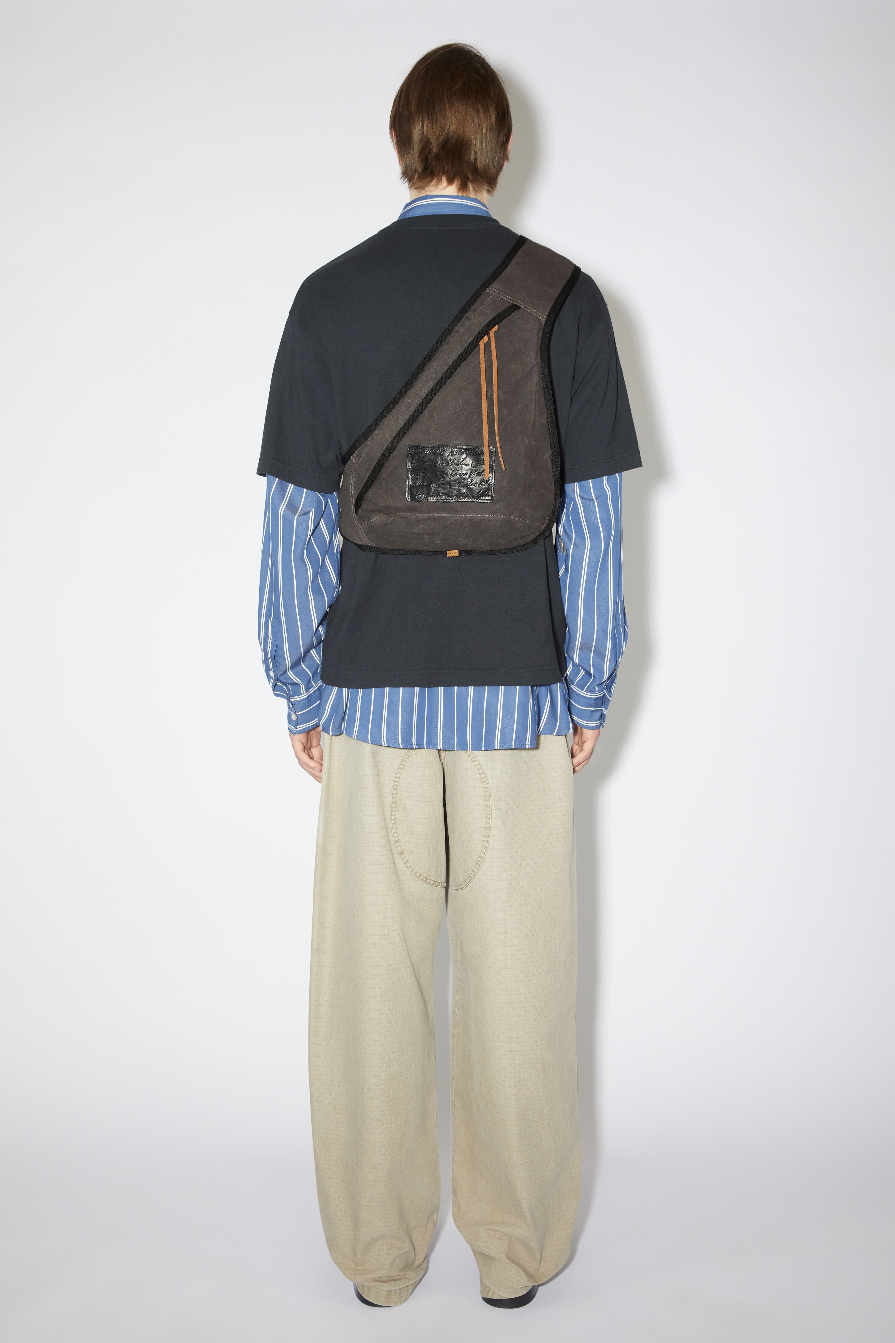 Acne Studios Sling backpack - Grey/black | REVERSIBLE Acne Studios Sling backpack - Grey/black | REVERSIBLE