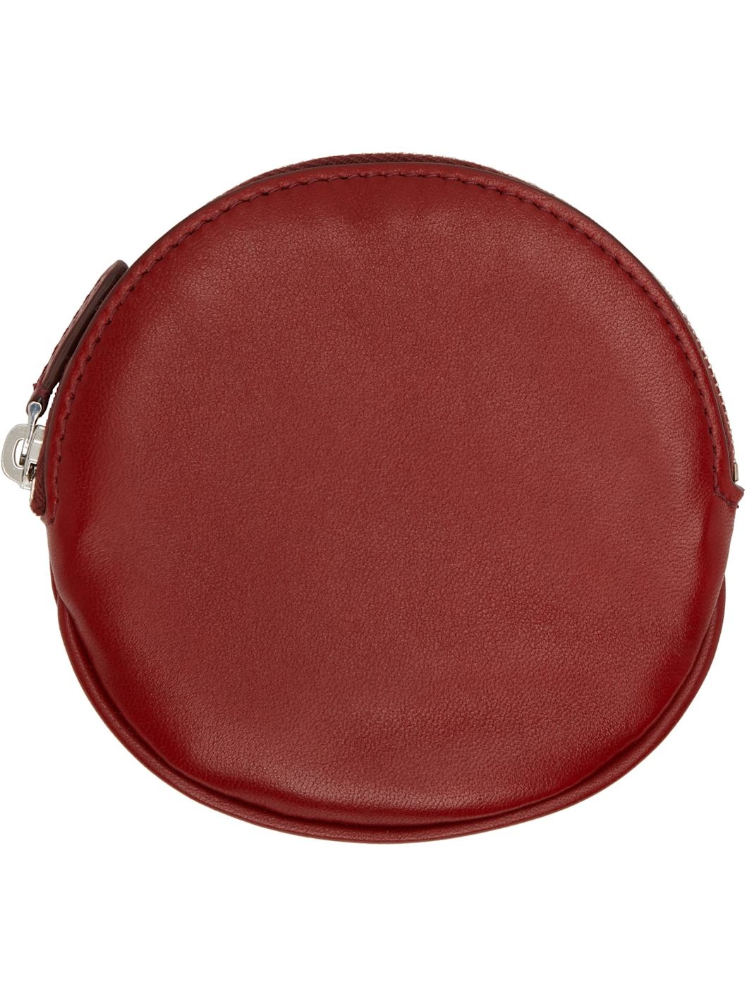 The Row Red Round Coin Pouch | REVERSIBLE