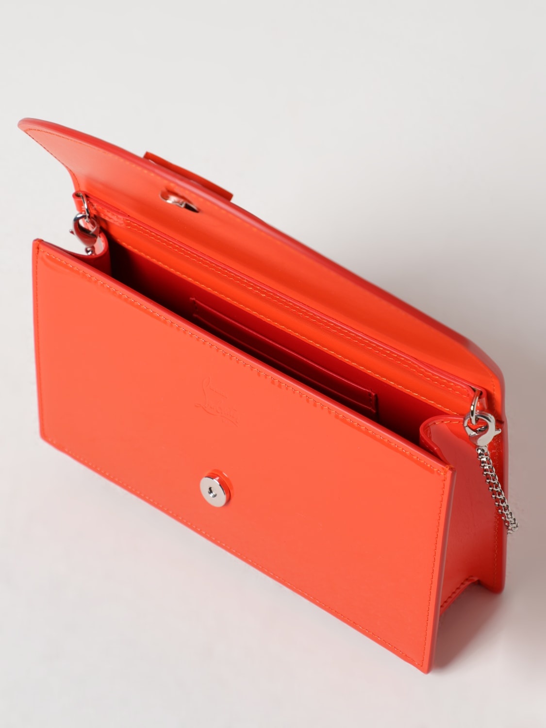 Christian Louboutin Christian Louboutin Loubi clutch in patent leather ...