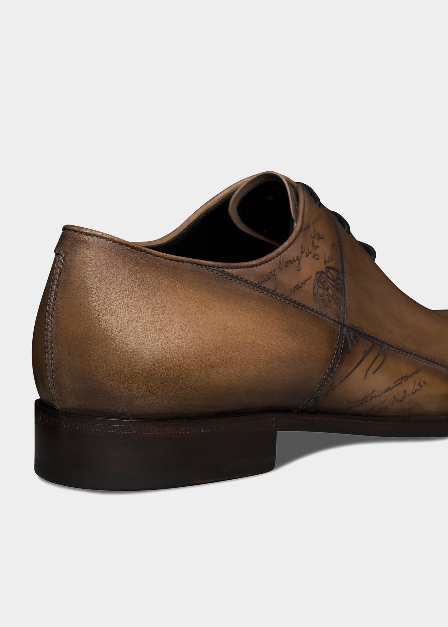 Berluti Men's Alessandro Scritto Leather Oxfords | REVERSIBLE Berluti Men's Alessandro Scritto Leather Oxfords | REVERSIBLE
