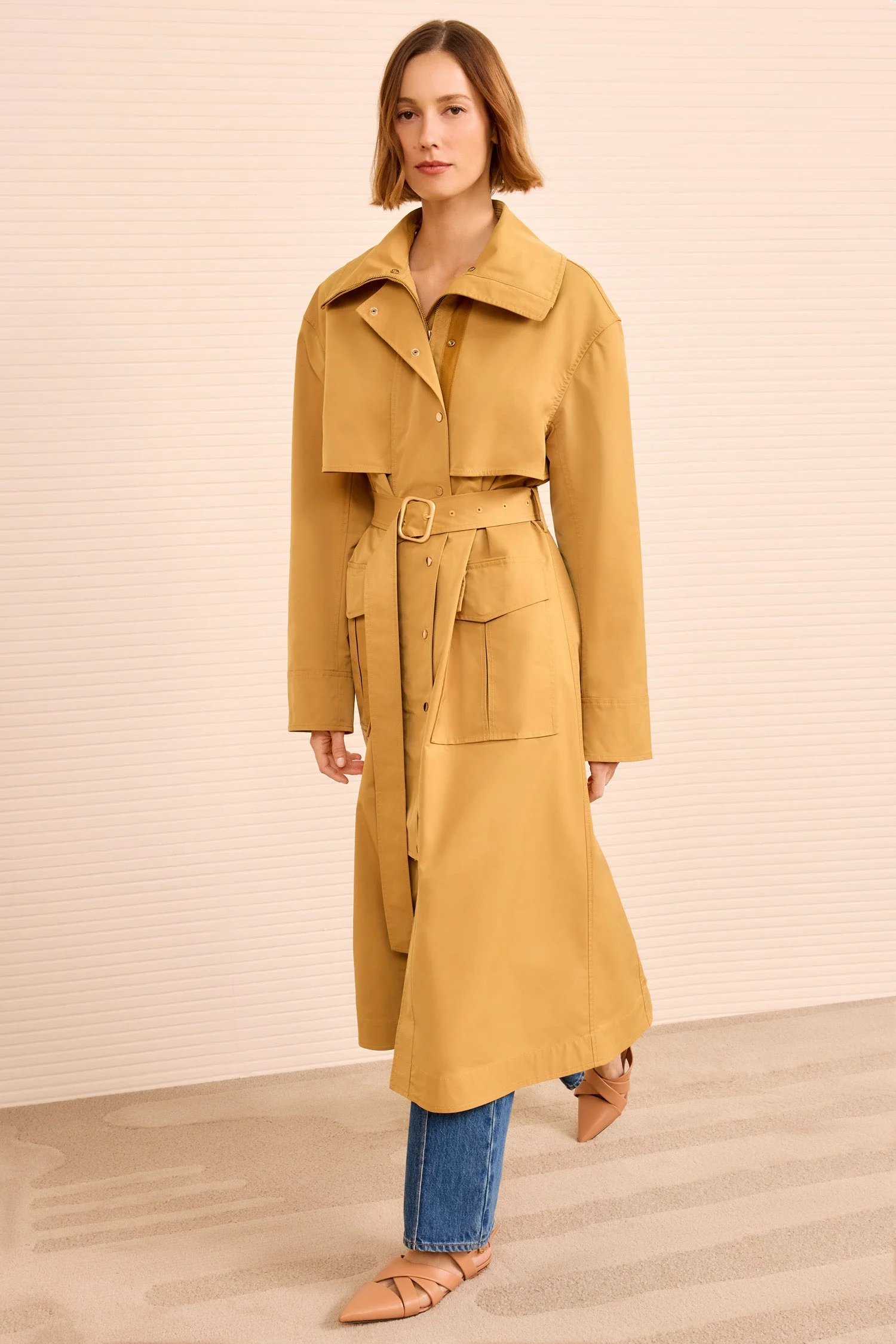 ULLA JOHNSON Adara Hooded Trench Coat | REVERSIBLE