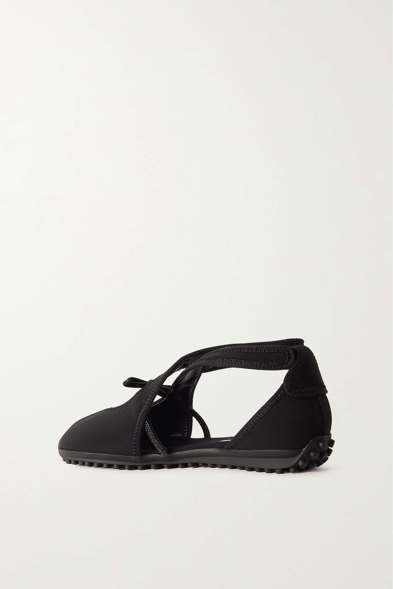 CECILIE BAHNSEN Sia cutout patent leather-trimmed neoprene ballet flats ...