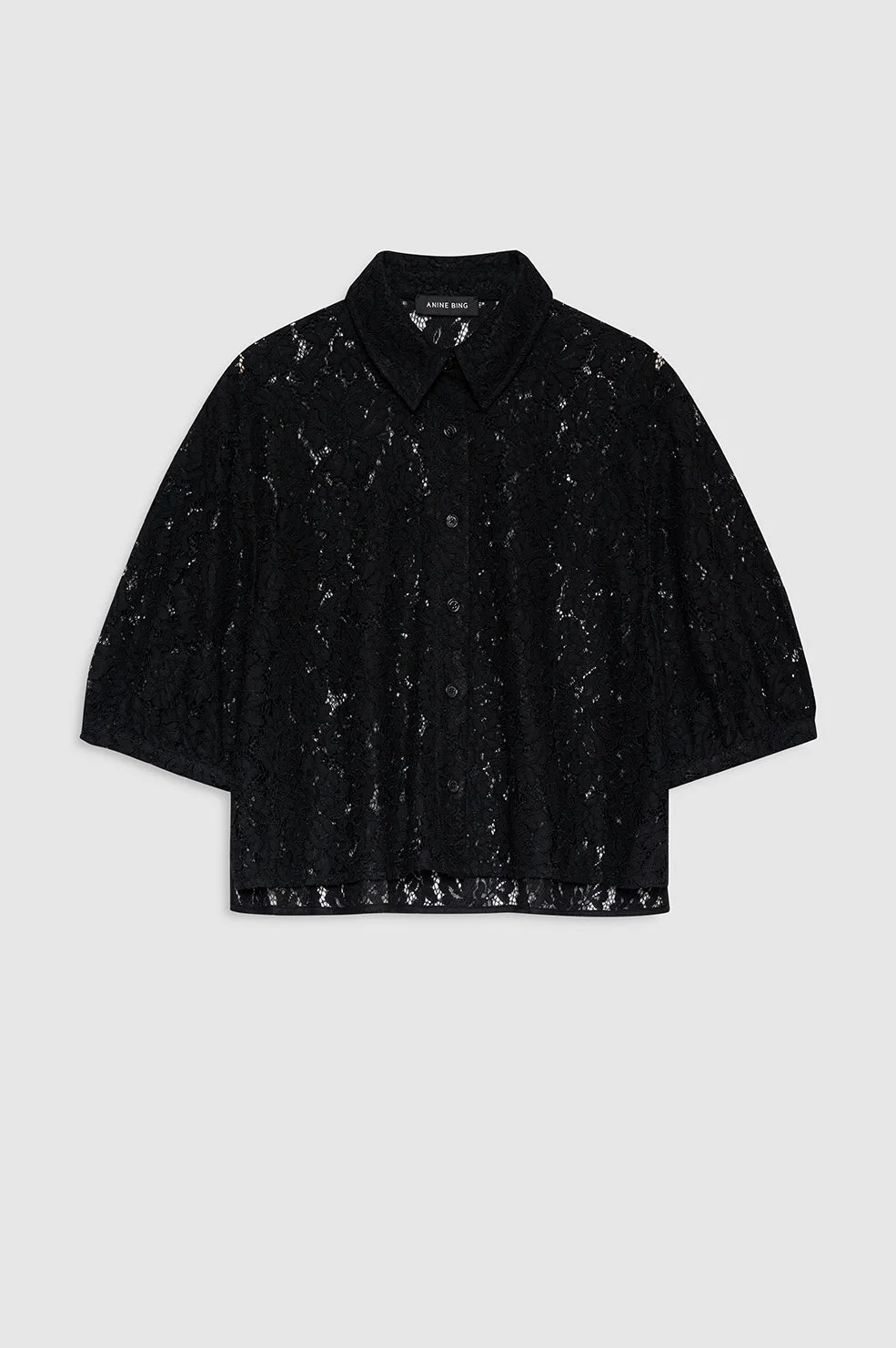ANINE BING Shayna Top - Black Lace - A-07-12269-BLK57 | REVERSIBLE