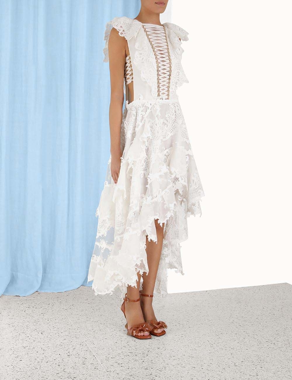 Zimmermann COASTER CORSET LACED GOWN | REVERSIBLE