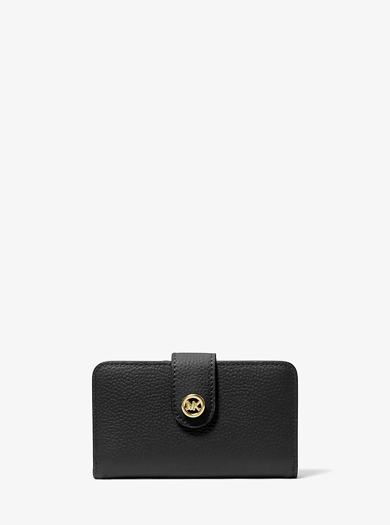 MICHAEL KORS MK Pop Charm Medium Pebbled Leather Wallet - 32S6G17F8L ...
