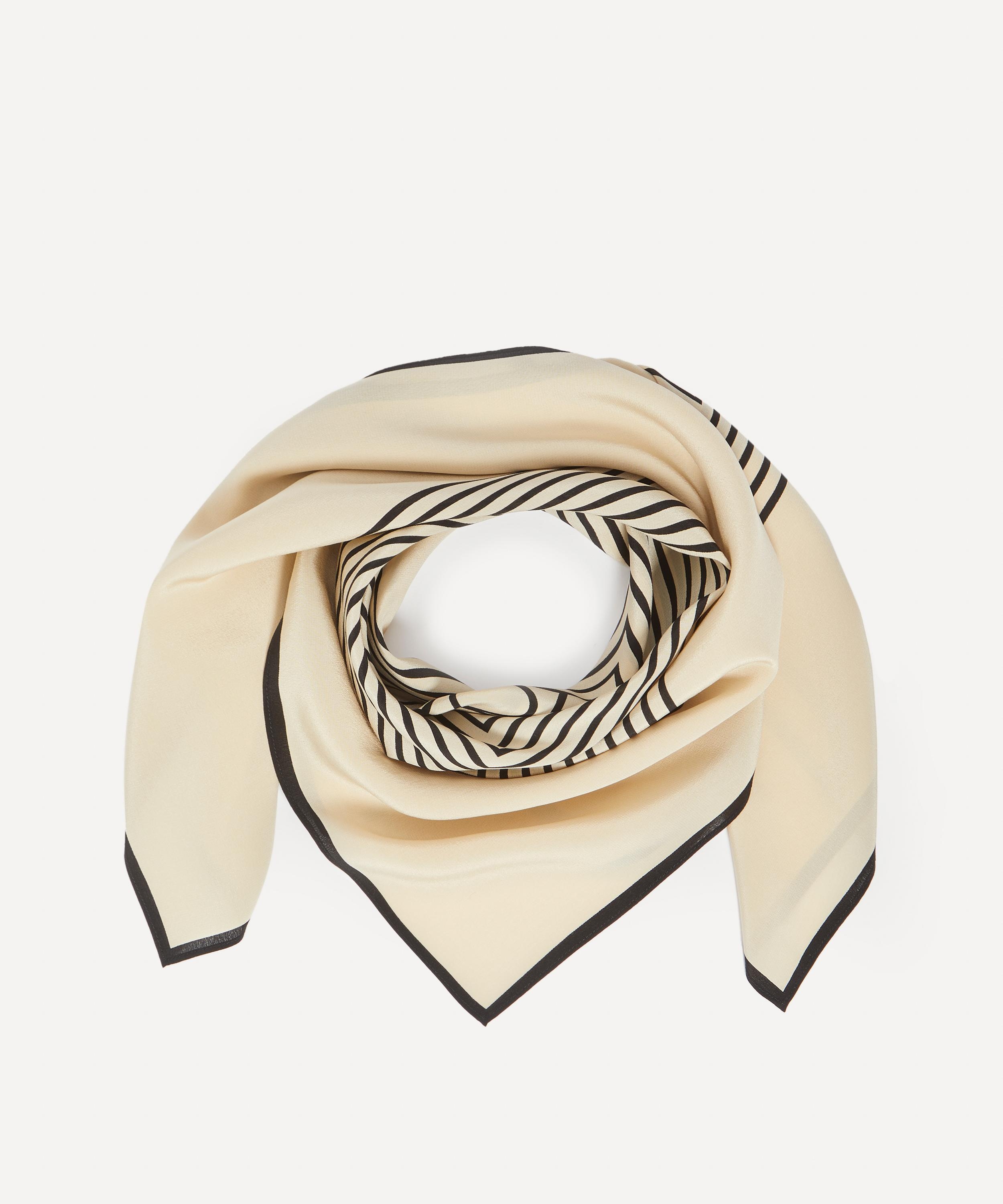 Totême Centred Monogram Silk Scarf | REVERSIBLE