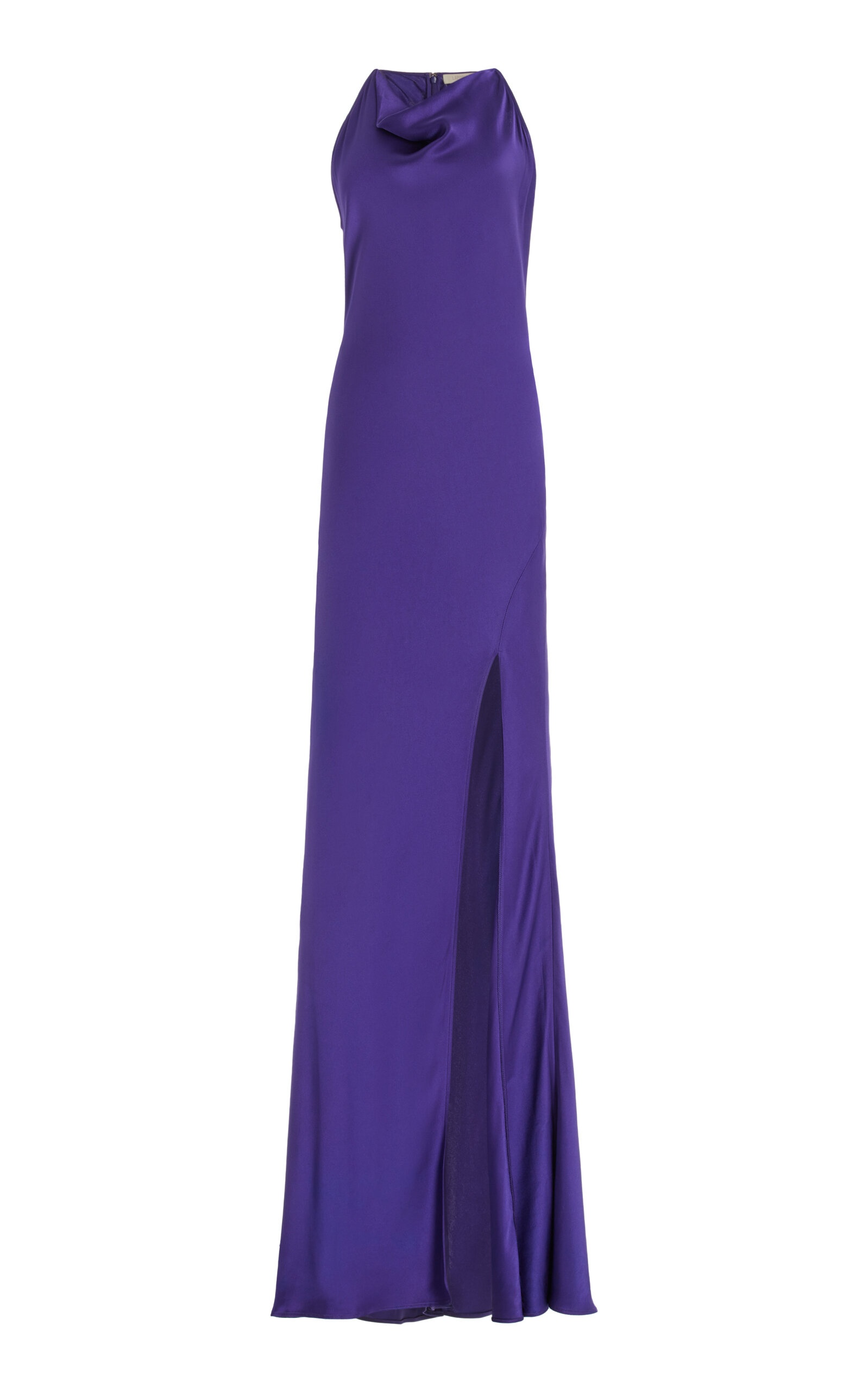 LAPOINTE Satin Halter Maxi Dress purple | REVERSIBLE