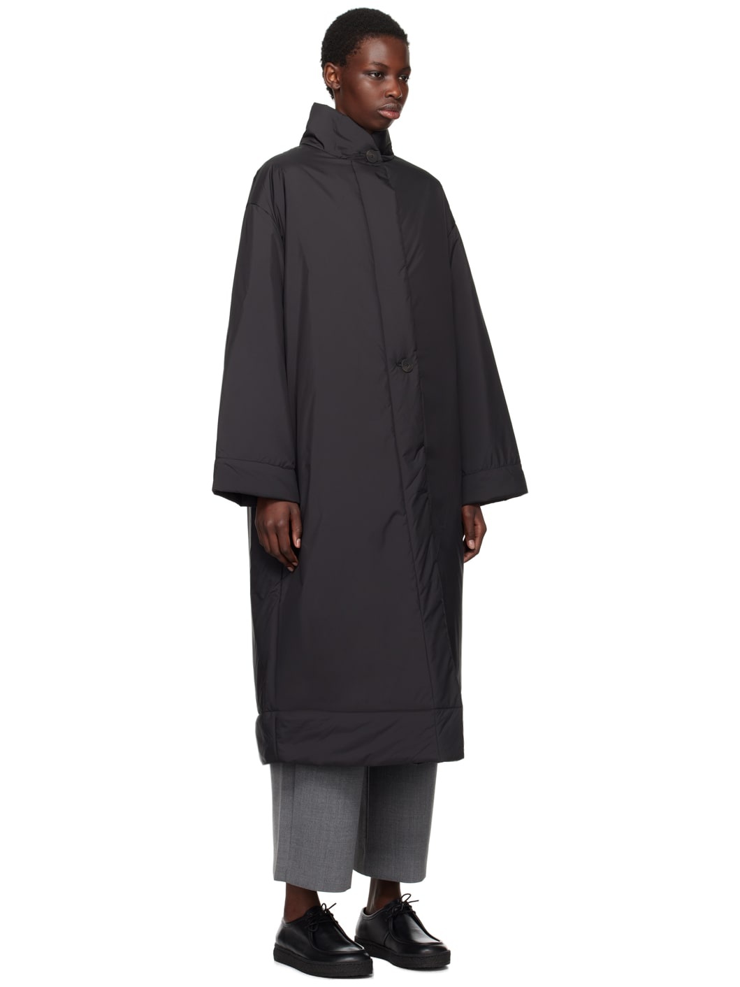 Studio Nicholson Black Pallan Coat | REVERSIBLE