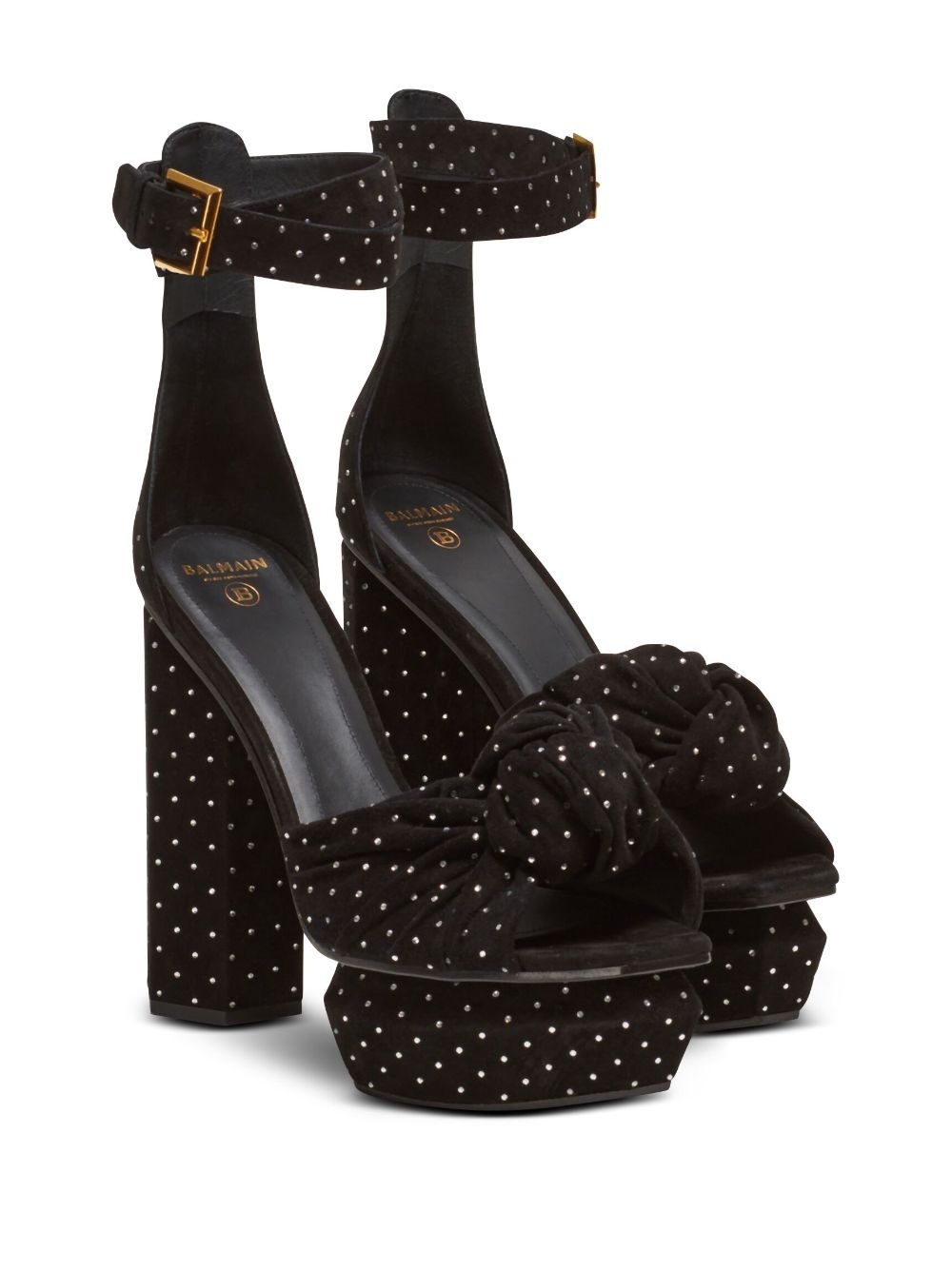 Balmain Ava crystal-embellished sandals | farfetch | REVERSIBLE