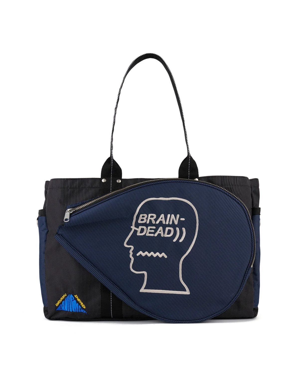 BRAIN DEAD Brain Dead Equipment Logo Head Tennis Tote - Black | REVERSIBLE