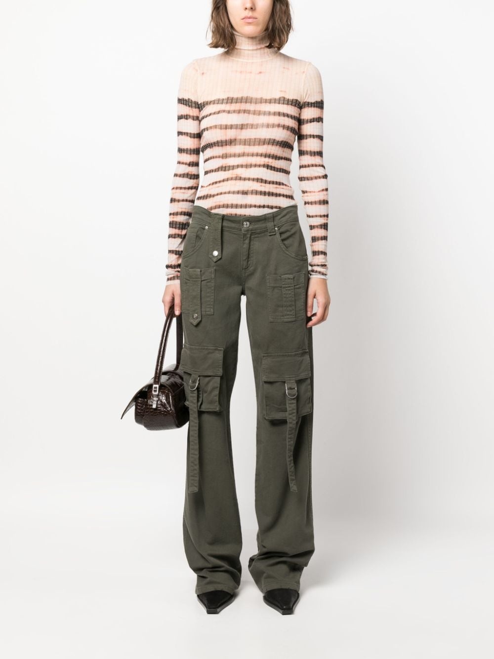 Jean Paul Gaultier x KNWLS stripe-print high-neck top | REVERSIBLE