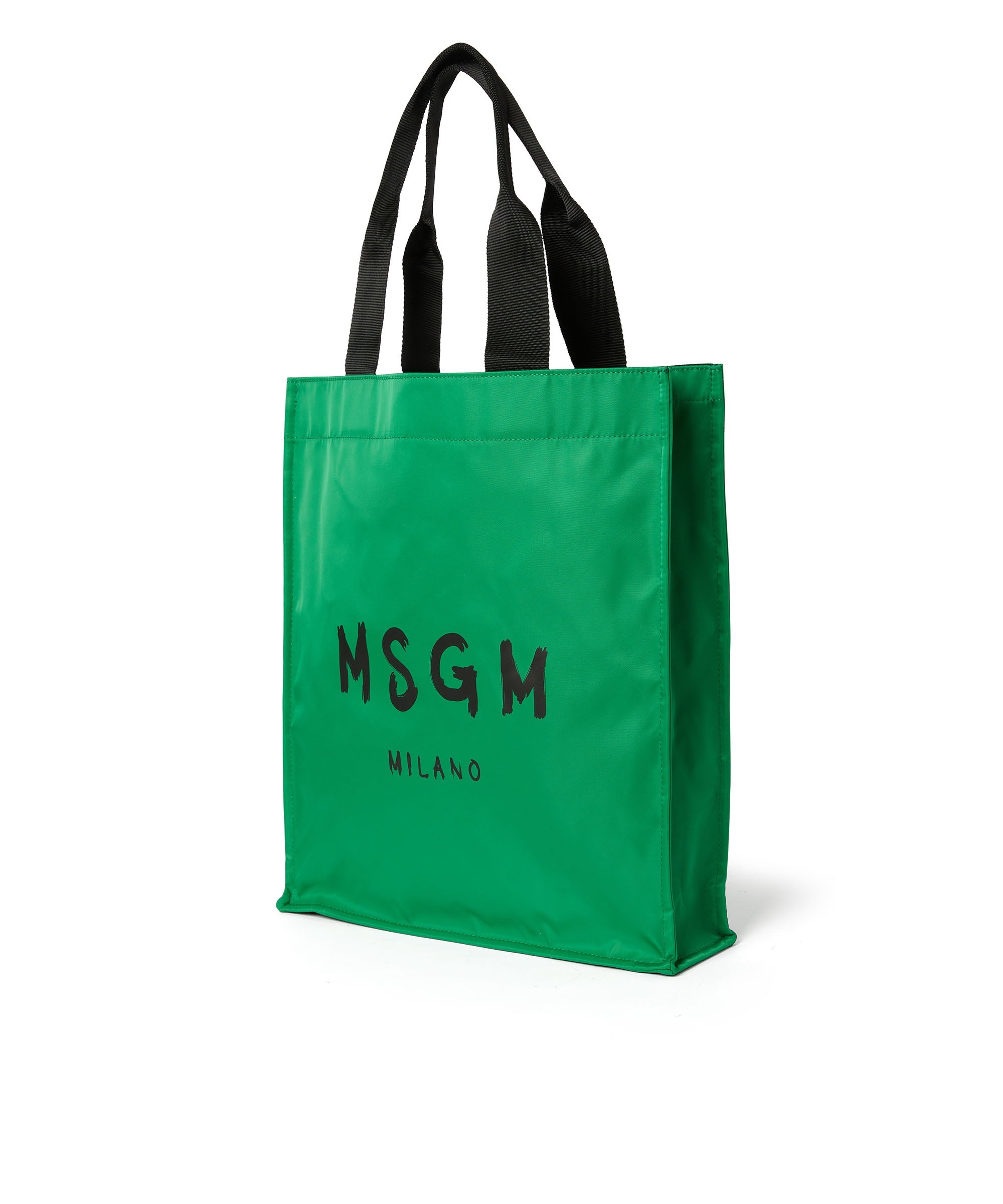 MSGM MSGM signature nylon tote bag with brush stroke logo | REVERSIBLE