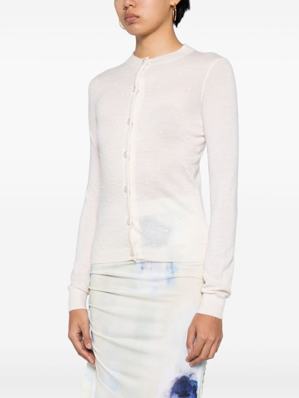 CHANEL 2000s pearl-embellished cardigan | REVERSIBLE