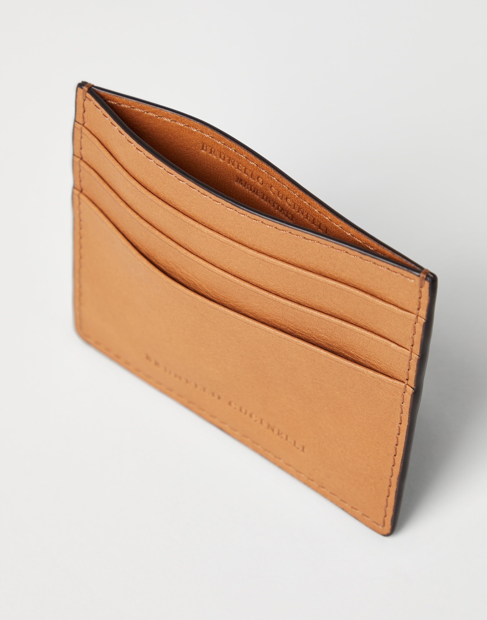 Brunello Cucinelli Cowhide mini card case | REVERSIBLE