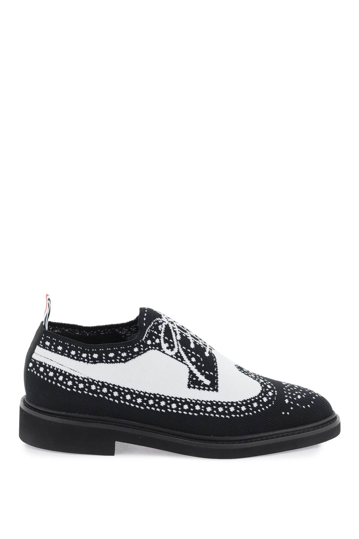 Thom Browne Thom Browne Longwing Brogue Loafers In Trompe L'oeil Knit ...