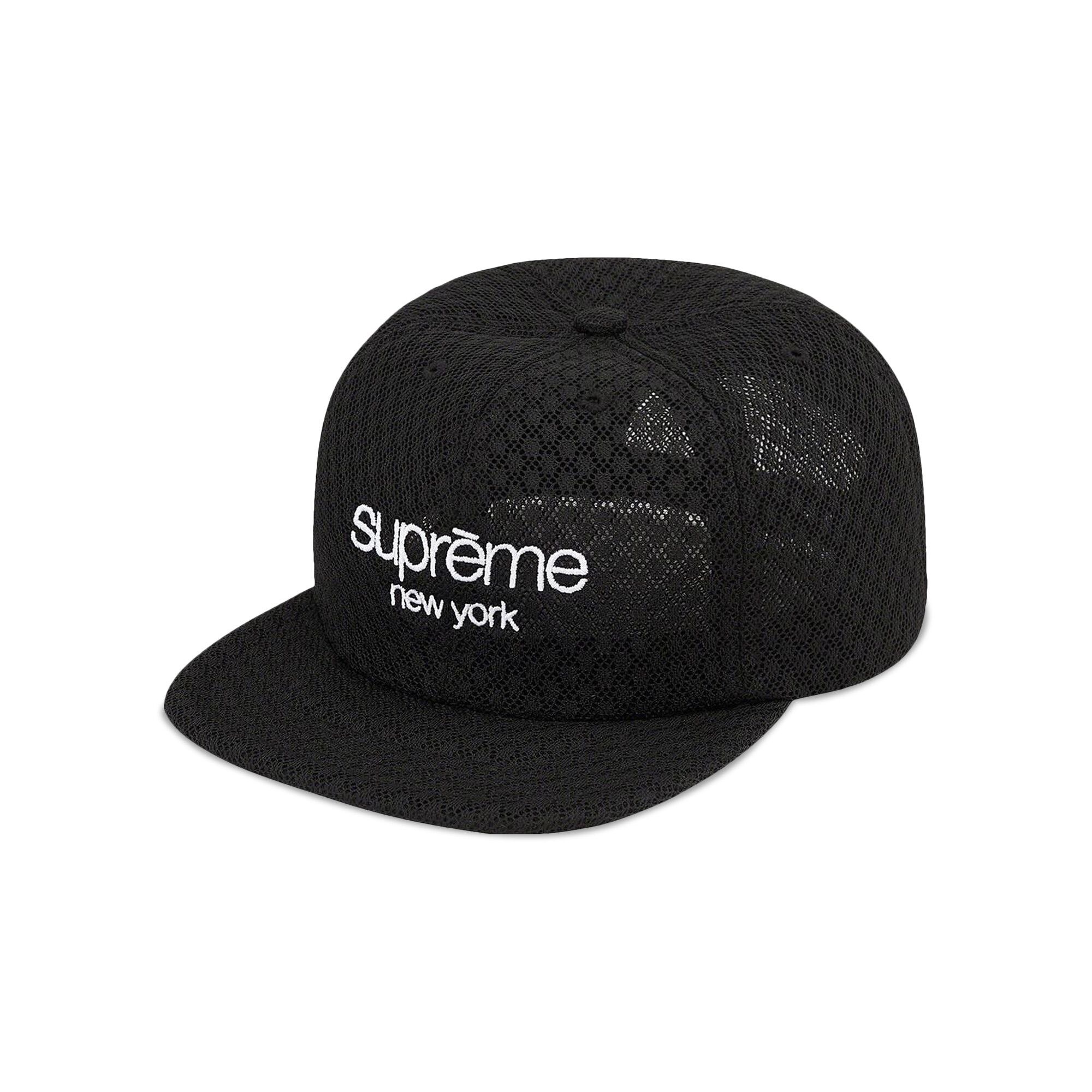 Supreme Supreme Classic Logo Air Mesh 6-Panel 'Black' | REVERSIBLE