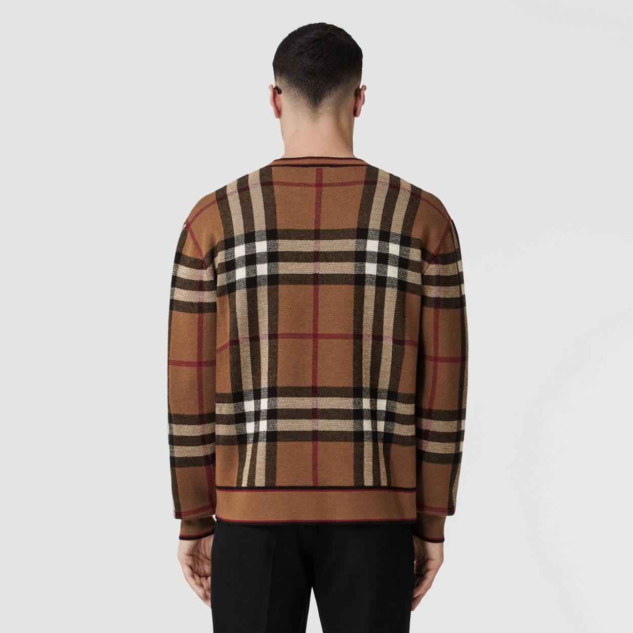 Burberry Check Wool Jacquard Sweater | REVERSIBLE