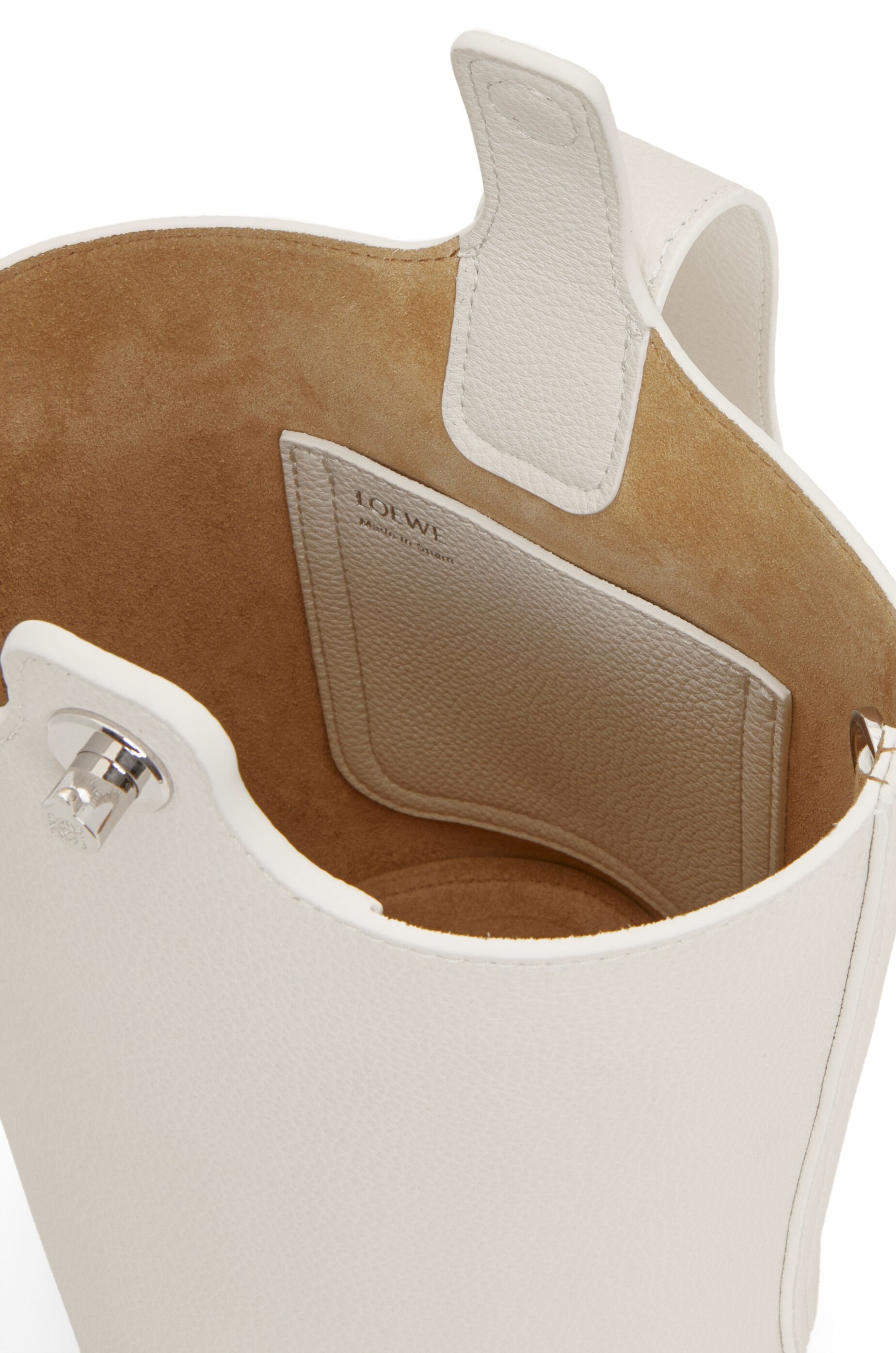 Loewe Mini Pebble Bucket bag in soft grained calfskin | REVERSIBLE