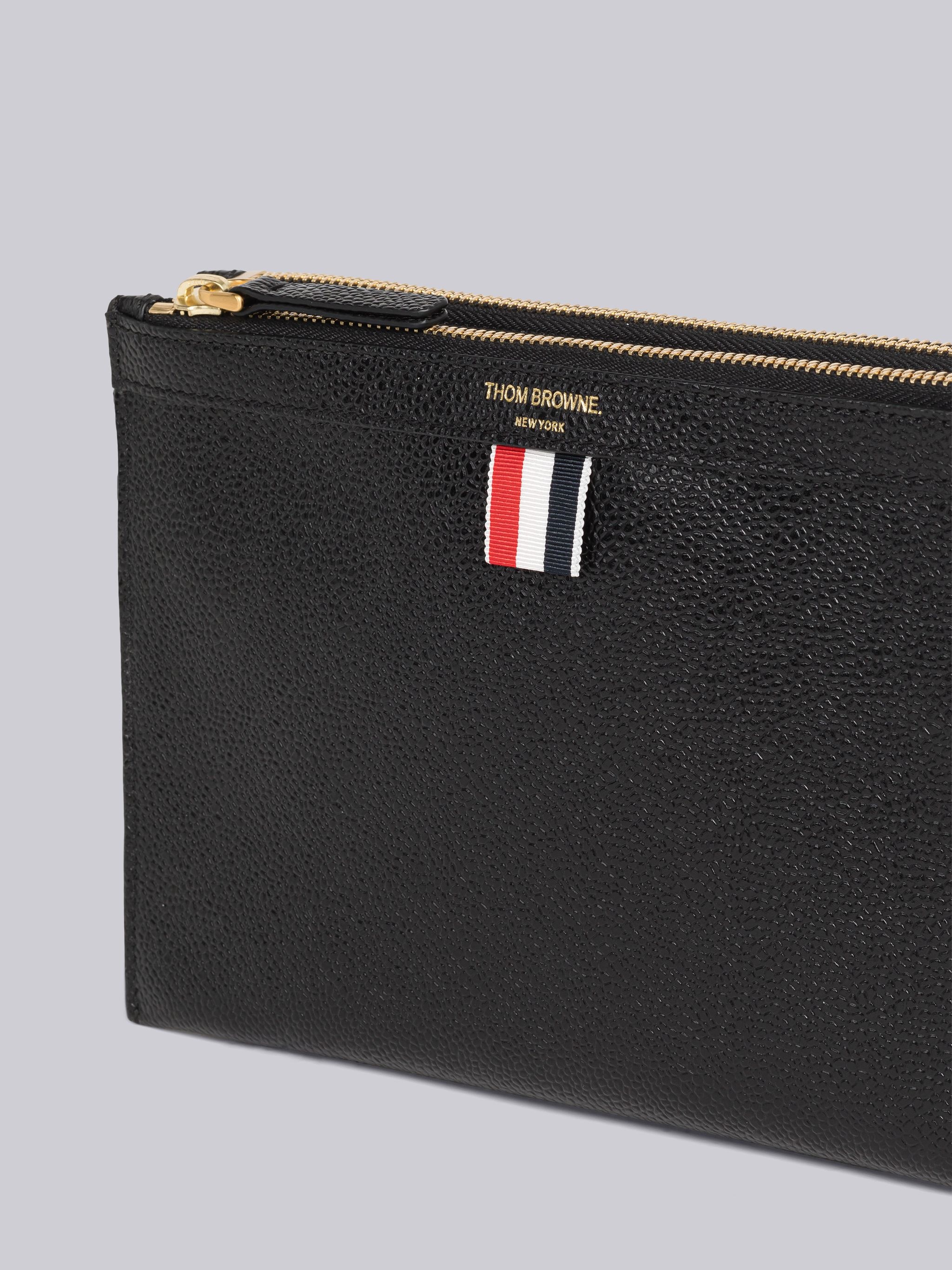Thom Browne Pebble Grain Leather Small Document Holder Crossbody ...