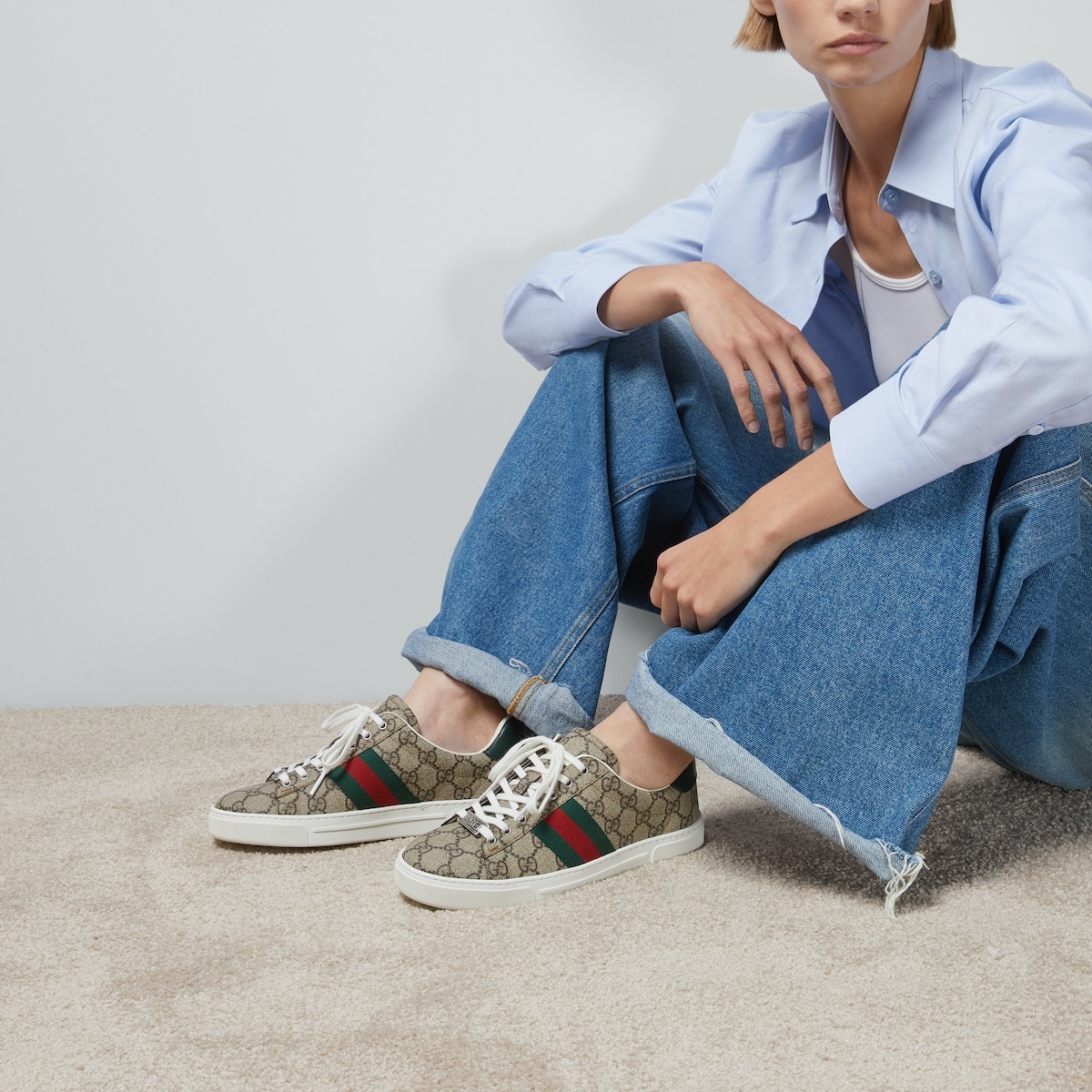 GUCCI Women's Gucci Ace sneaker with Web | REVERSIBLE