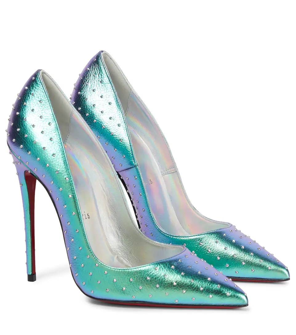 Christian Louboutin So Kate 120 embellished leather pumps | REVERSIBLE
