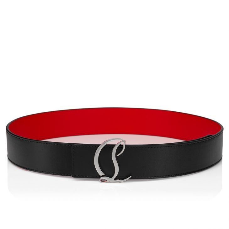 Christian Louboutin CL Logo belt Black | REVERSIBLE