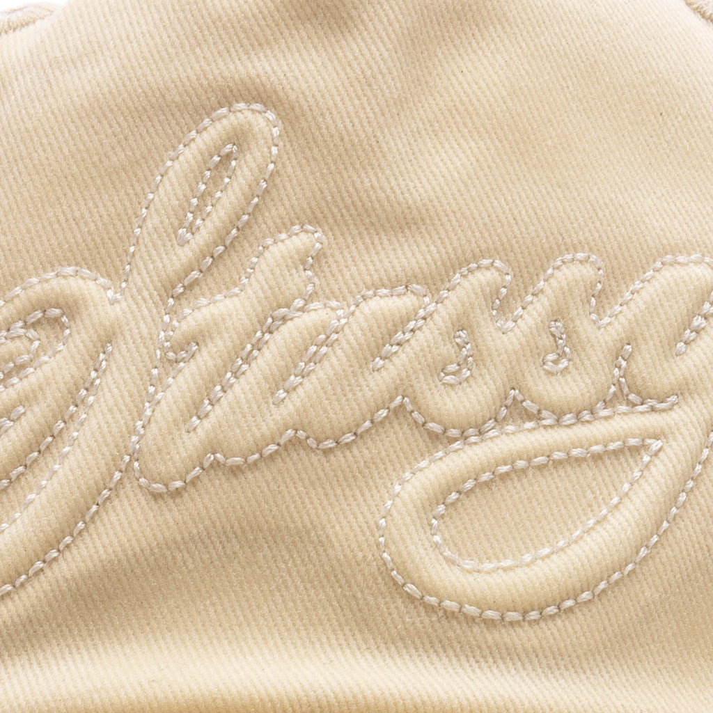 Stüssy WAXED CURSIVE STITCH SNAPBACK TRUCKER - SAND | REVERSIBLE