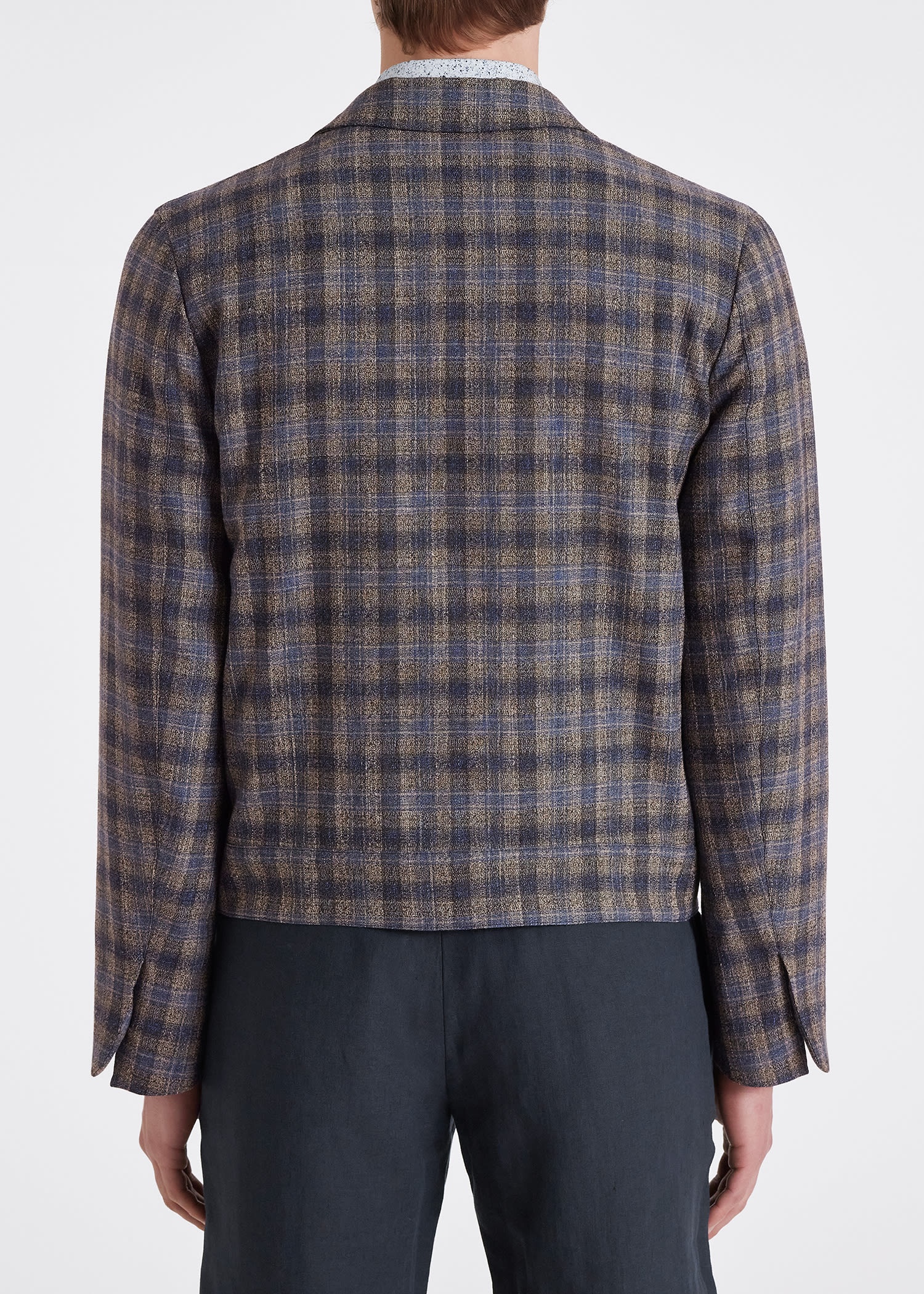 Paul Smith 'Blurred Check' Blouson Jacket | REVERSIBLE