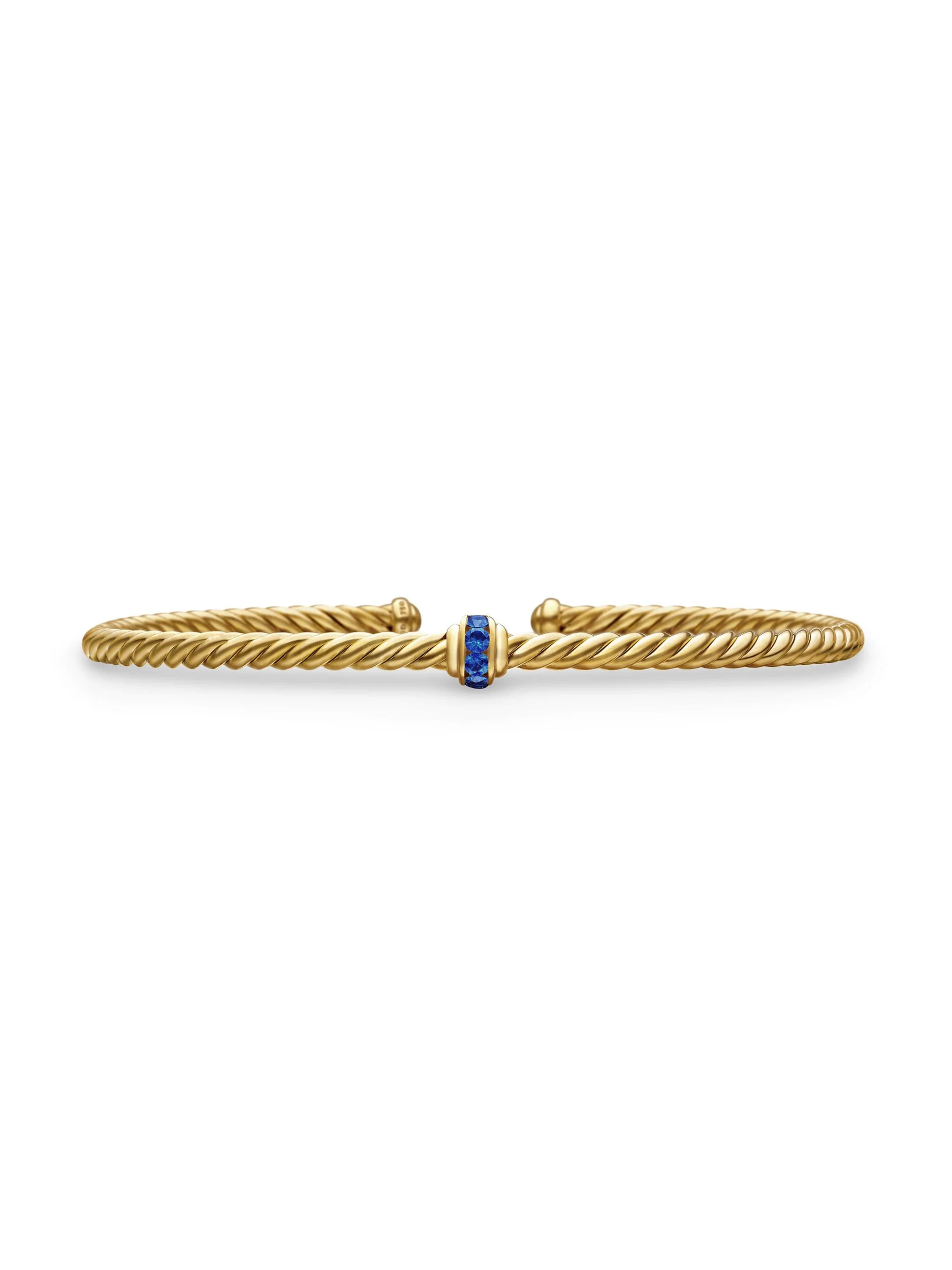DAVID YURMAN Women's Cable Classics Center Station Bracelet in 18K ...