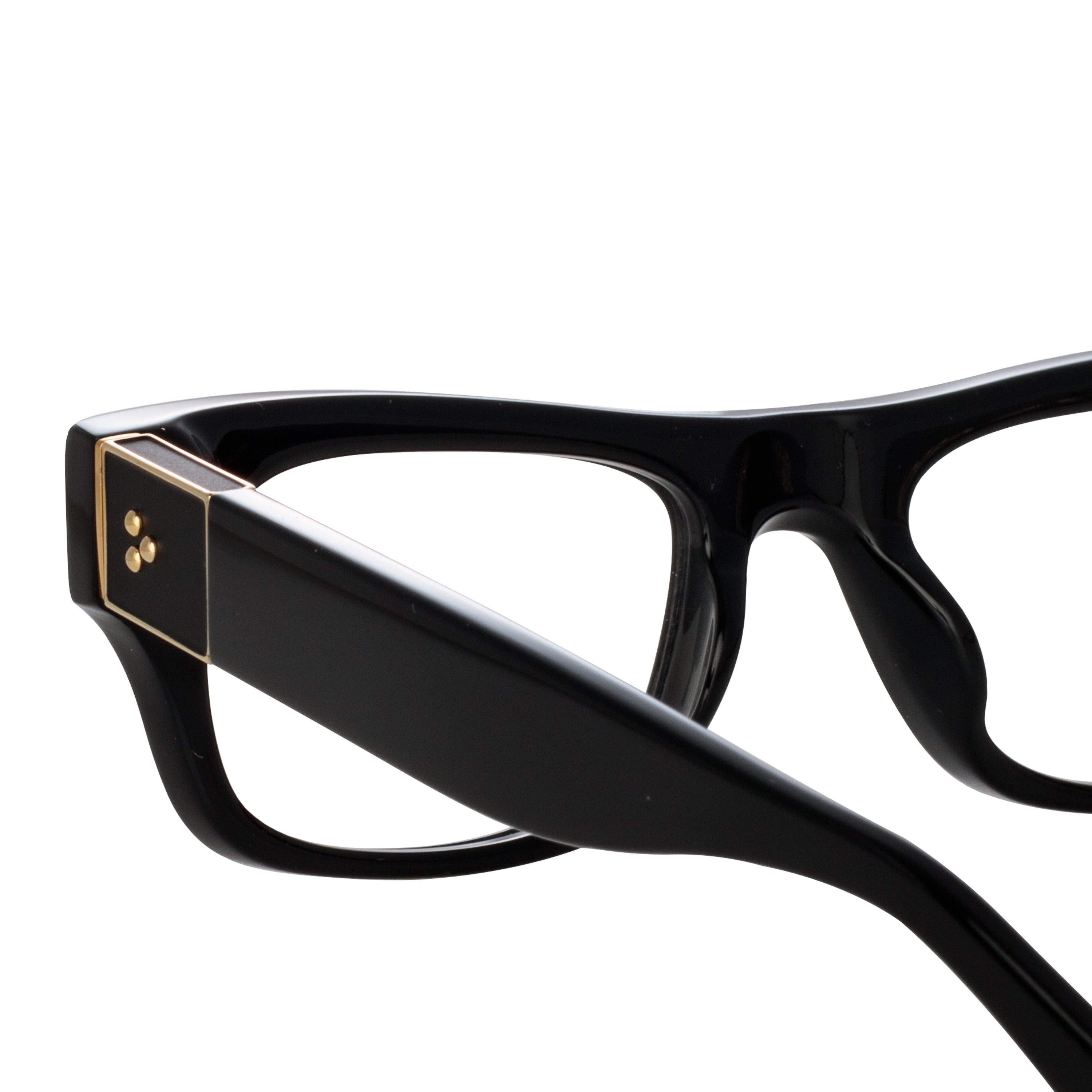 LINDA FARROW FALCK RECTANGULAR OPTICAL FRAME IN BLACK | REVERSIBLE