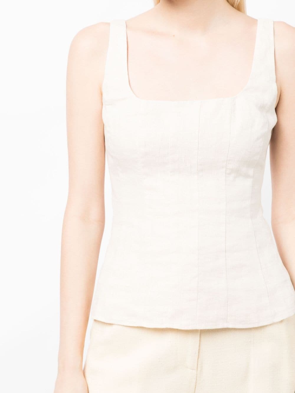 STAUD square-neck corset top | REVERSIBLE