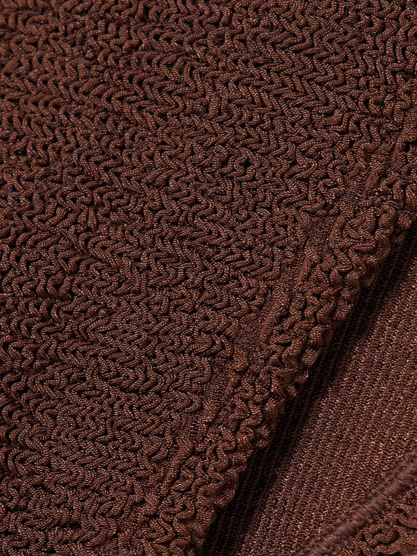 Hunza G Phoebe metallic seersucker bikini Chocolate | REVERSIBLE