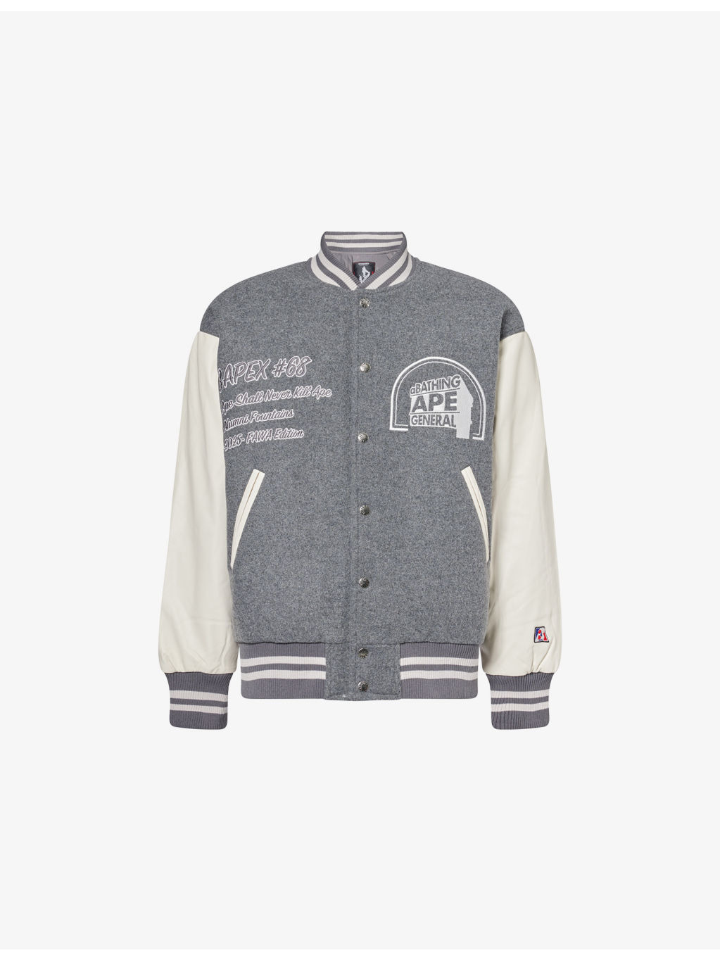 A BATHING APE® Bape X Kazuki Logo Wool-Blend Jacket | REVERSIBLE