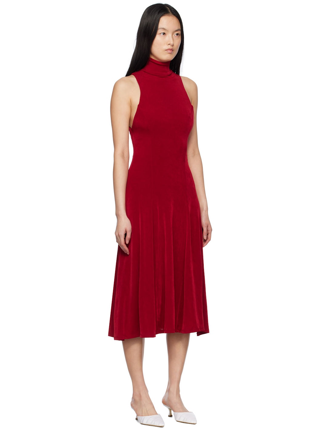 Mirror Palais Red Christy Supermodel Midi Dress | REVERSIBLE