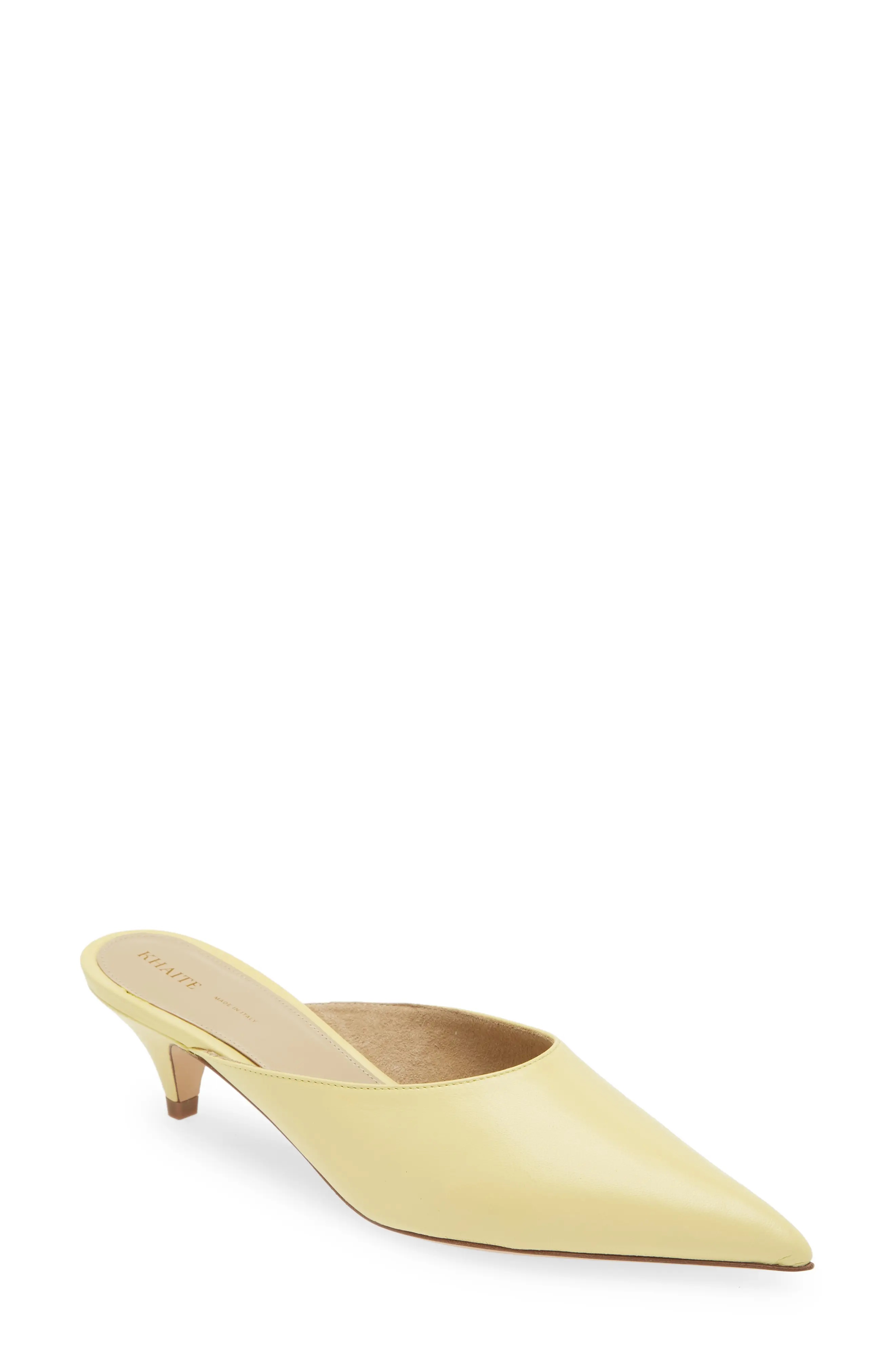 KHAITE River Kitten Heel Pointed Toe Mule | REVERSIBLE
