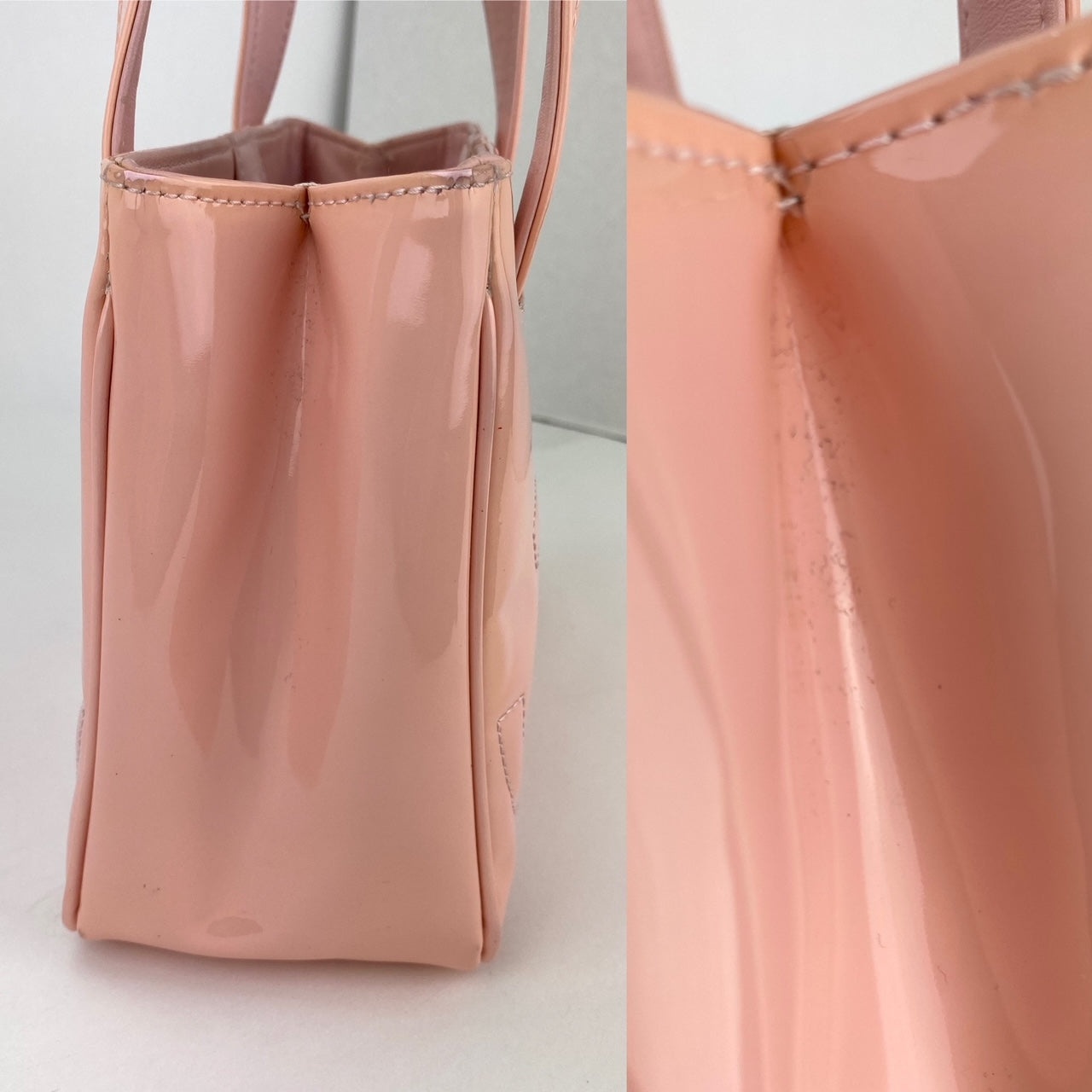 CHANEL Chanel Triple CC Logo Small Pink Patent Leather Tote Shoulder ...