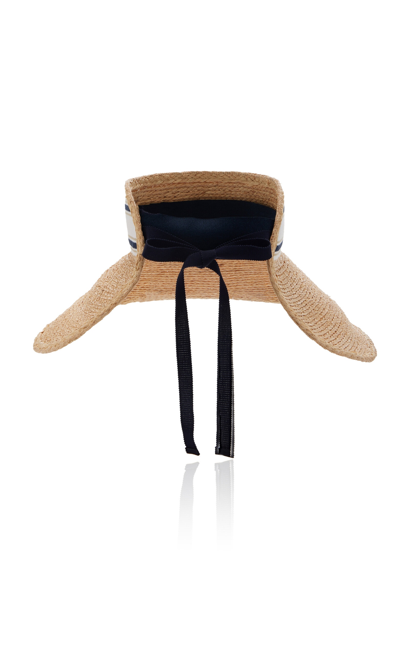 Miu Miu Wide Woven Raffia Visor neutral | REVERSIBLE