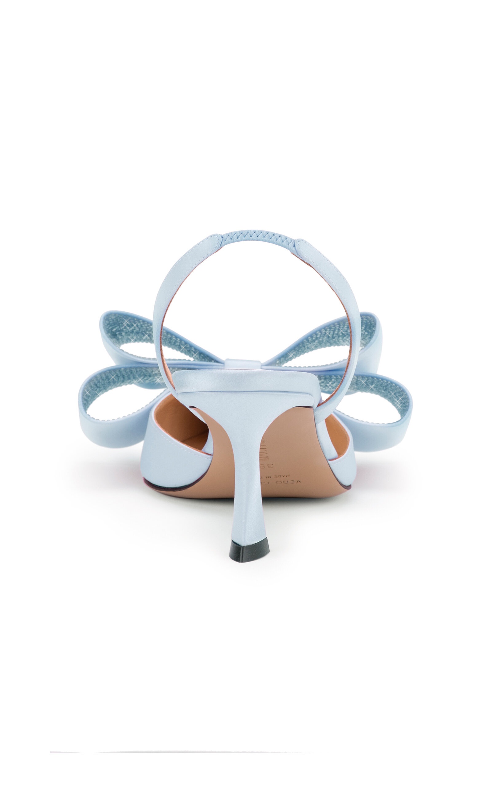 MACH & MACH ‘Le Cadeau’ Satin Slingbacks blue | modaoperandi | REVERSIBLE