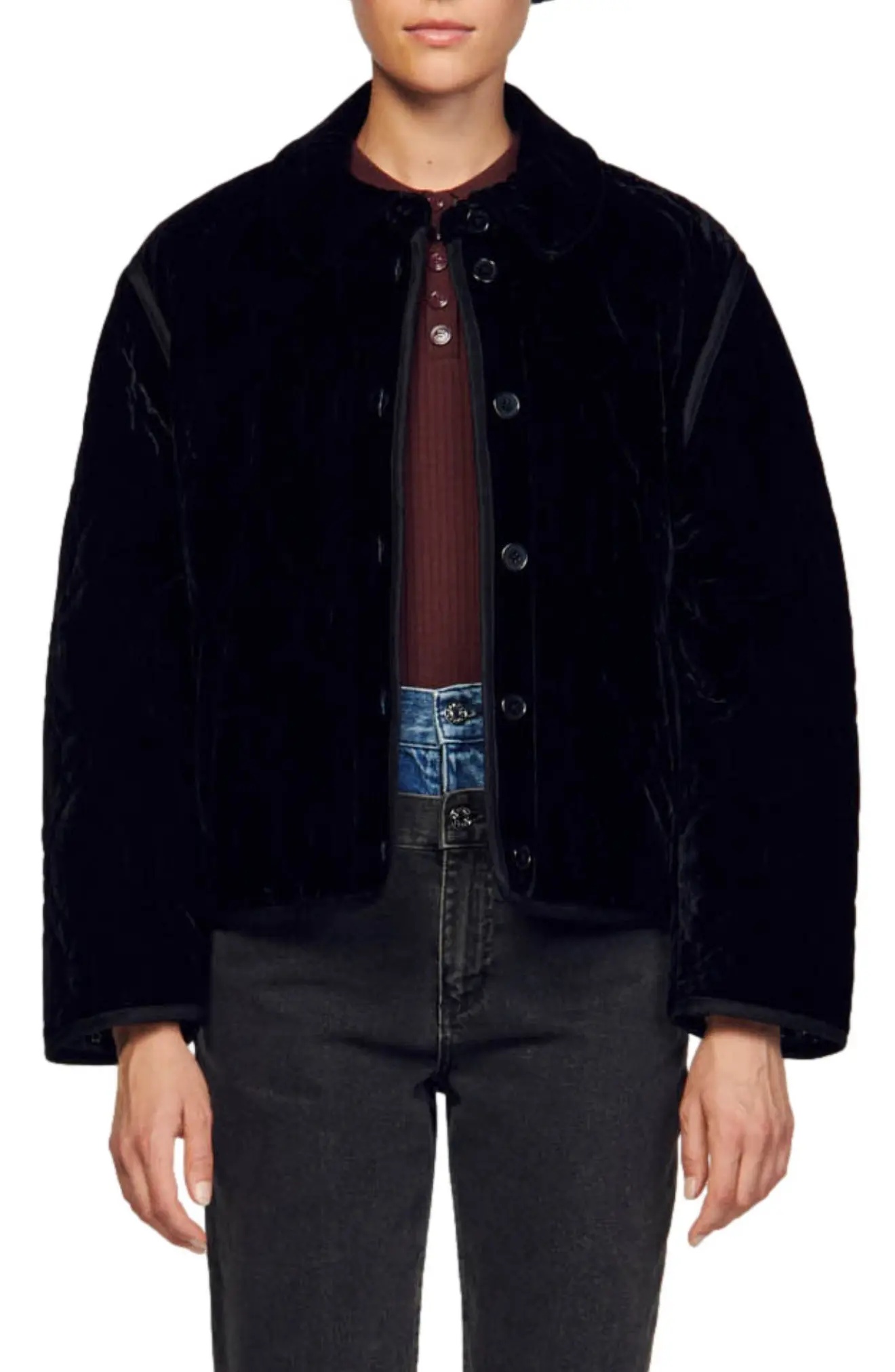 Sandro Velvy Reversible Quilted Jacket | REVERSIBLE