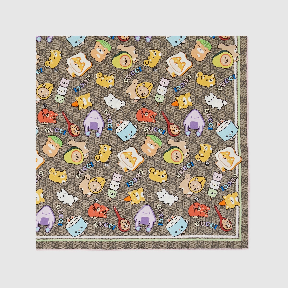 GUCCI GG animal print silk scarf | REVERSIBLE