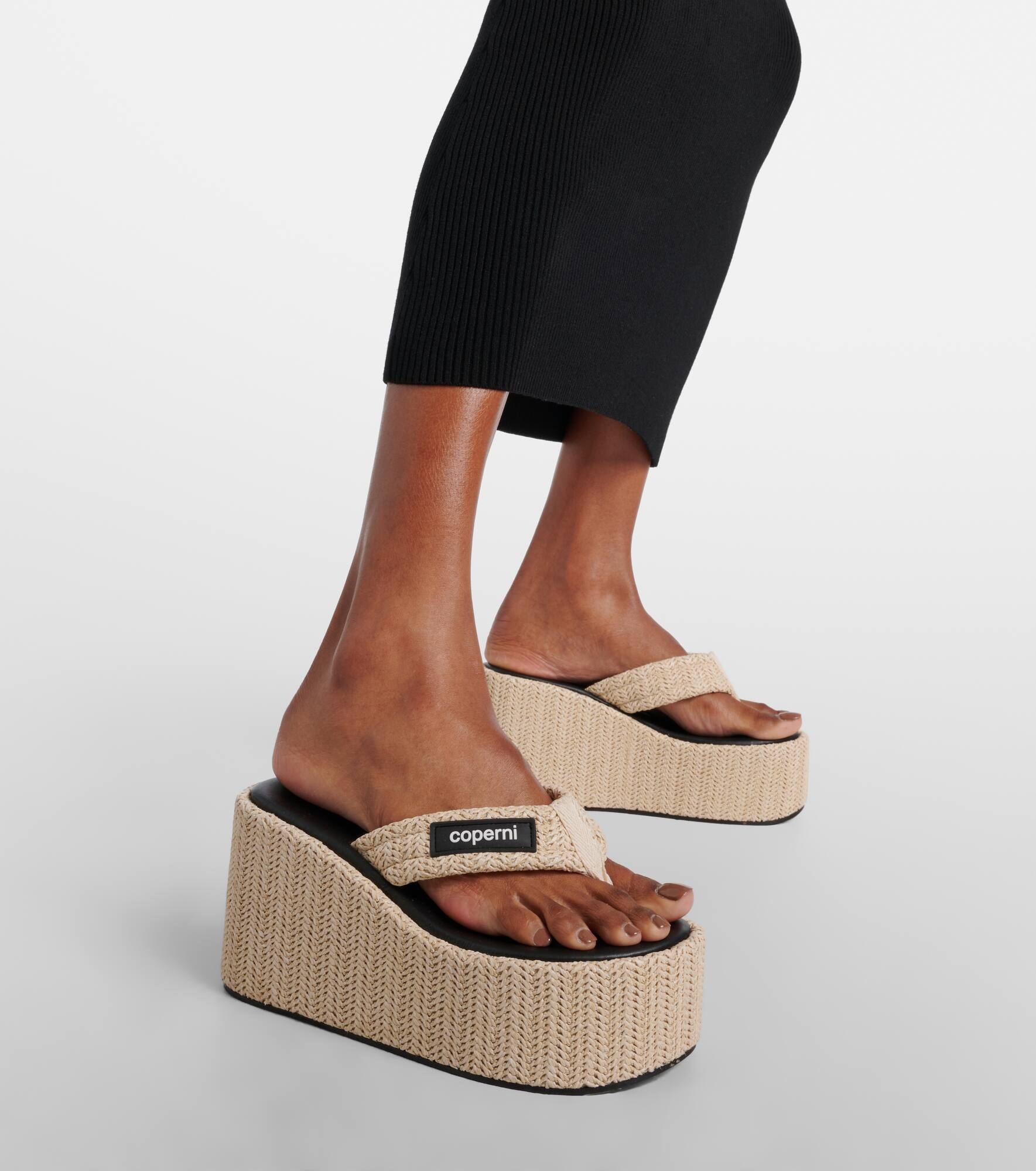 COPERNI Raffia platform thong sandals | REVERSIBLE