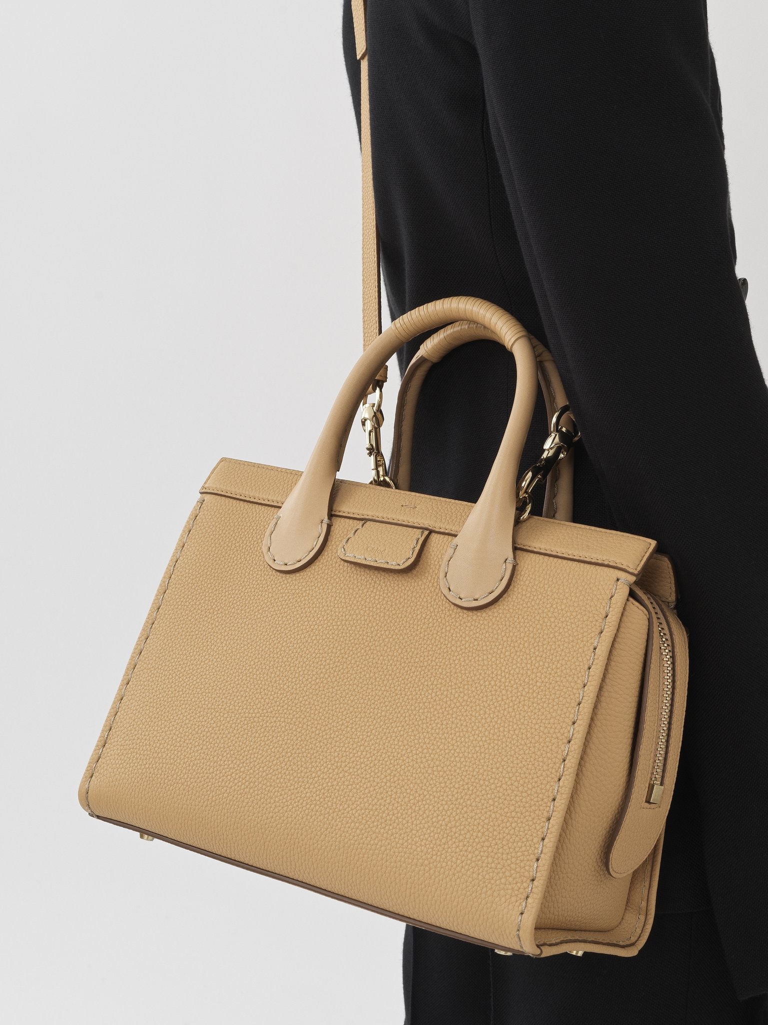 Chloé EDITH MEDIUM ZIPPERED TOTE BAG | REVERSIBLE