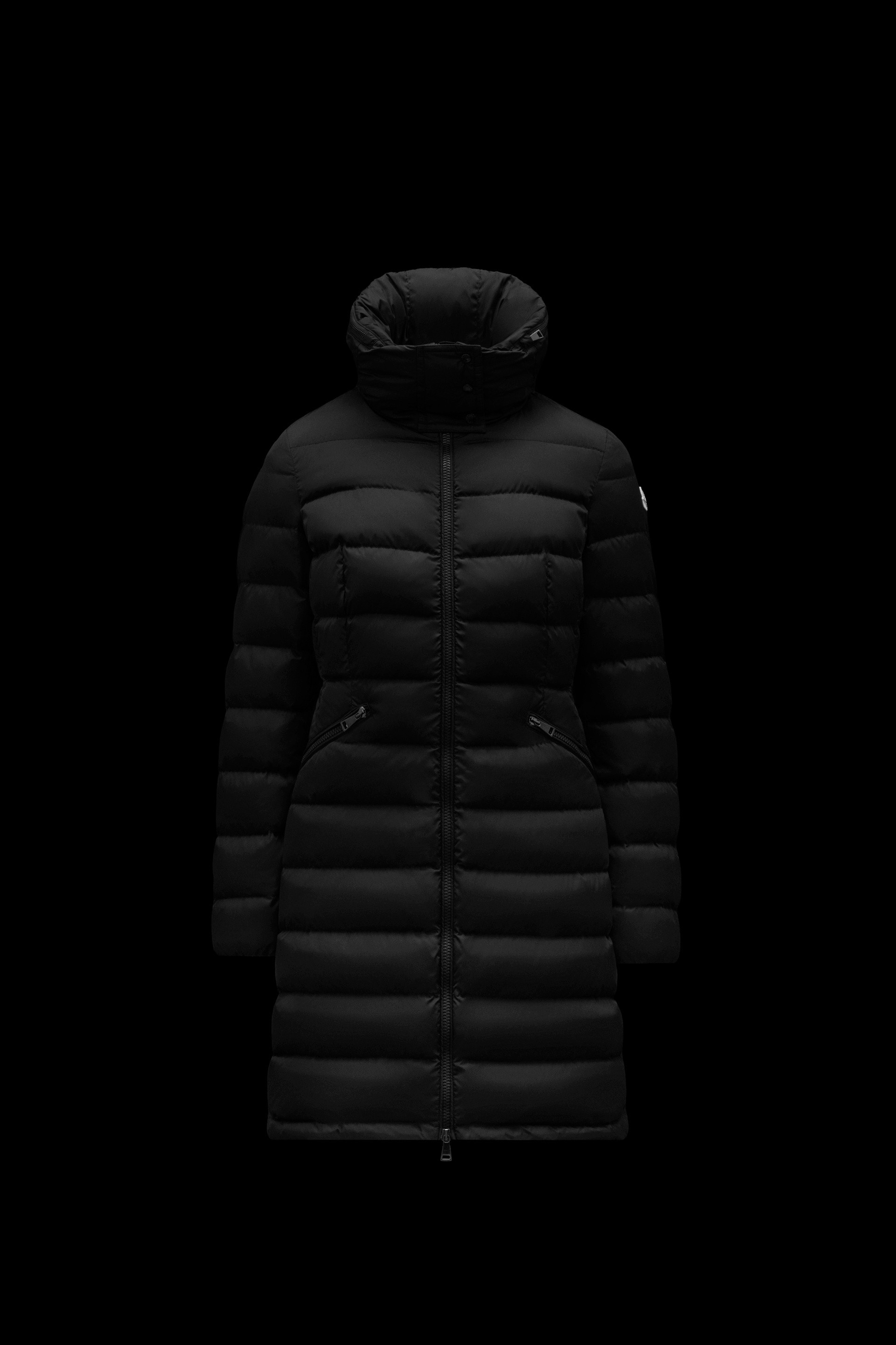 Moncler Flammette Long Down Jacket | REVERSIBLE