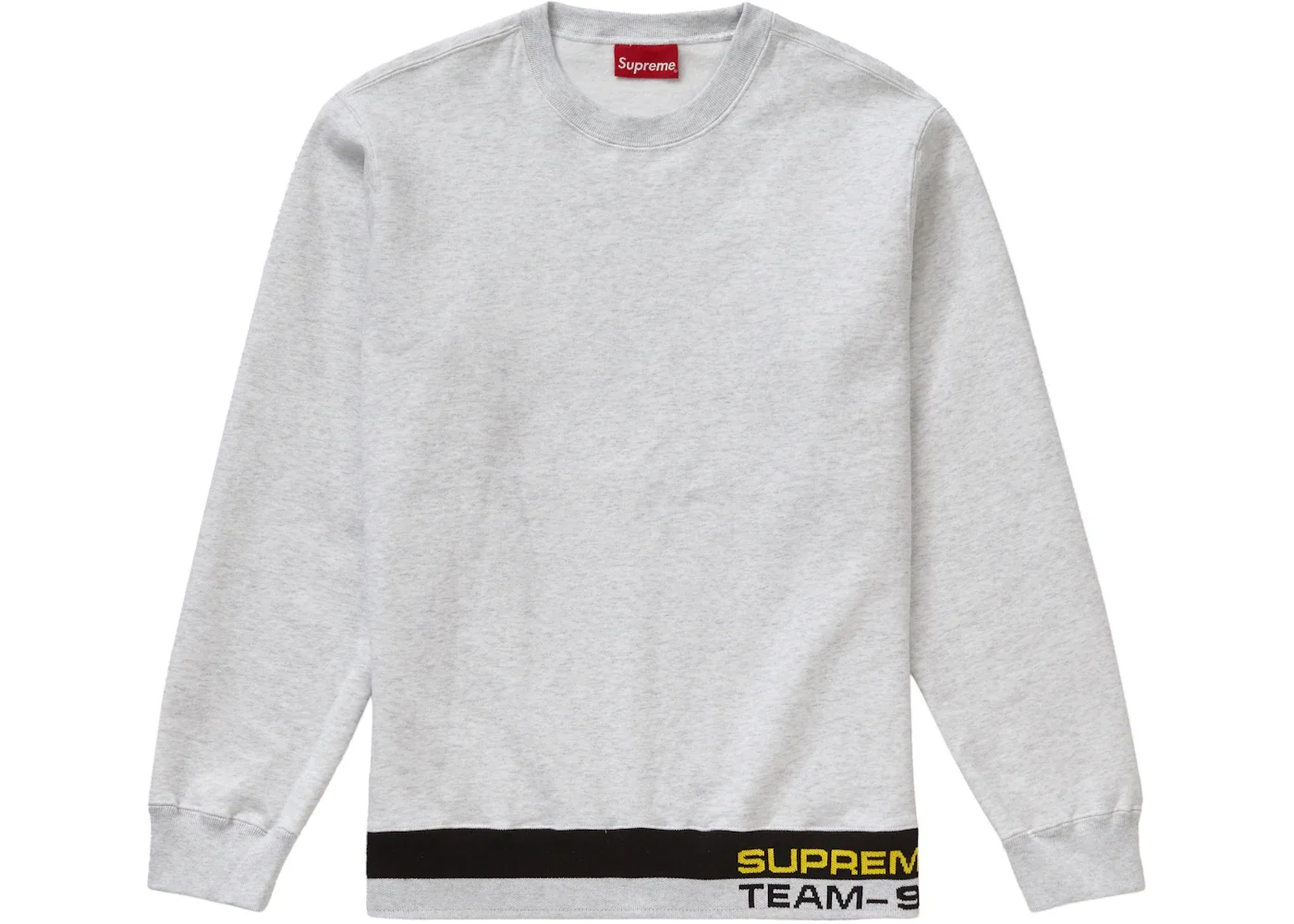 Supreme Supreme Rib Stripe Crewneck Ash Grey | REVERSIBLE