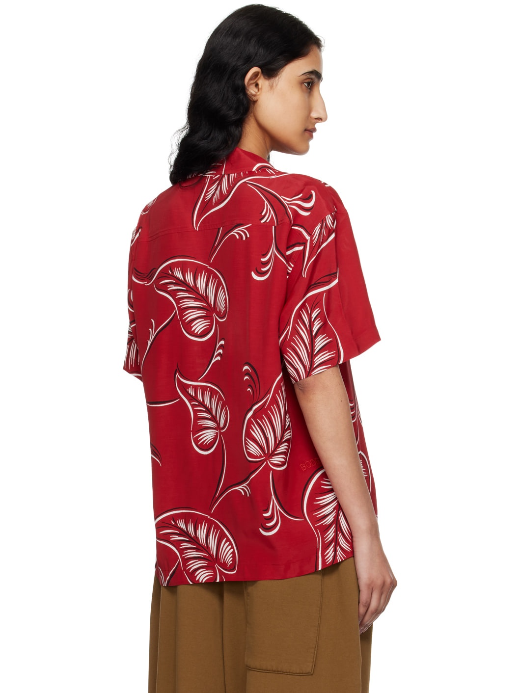 BODE Red Creeping Begonia Shirt | REVERSIBLE