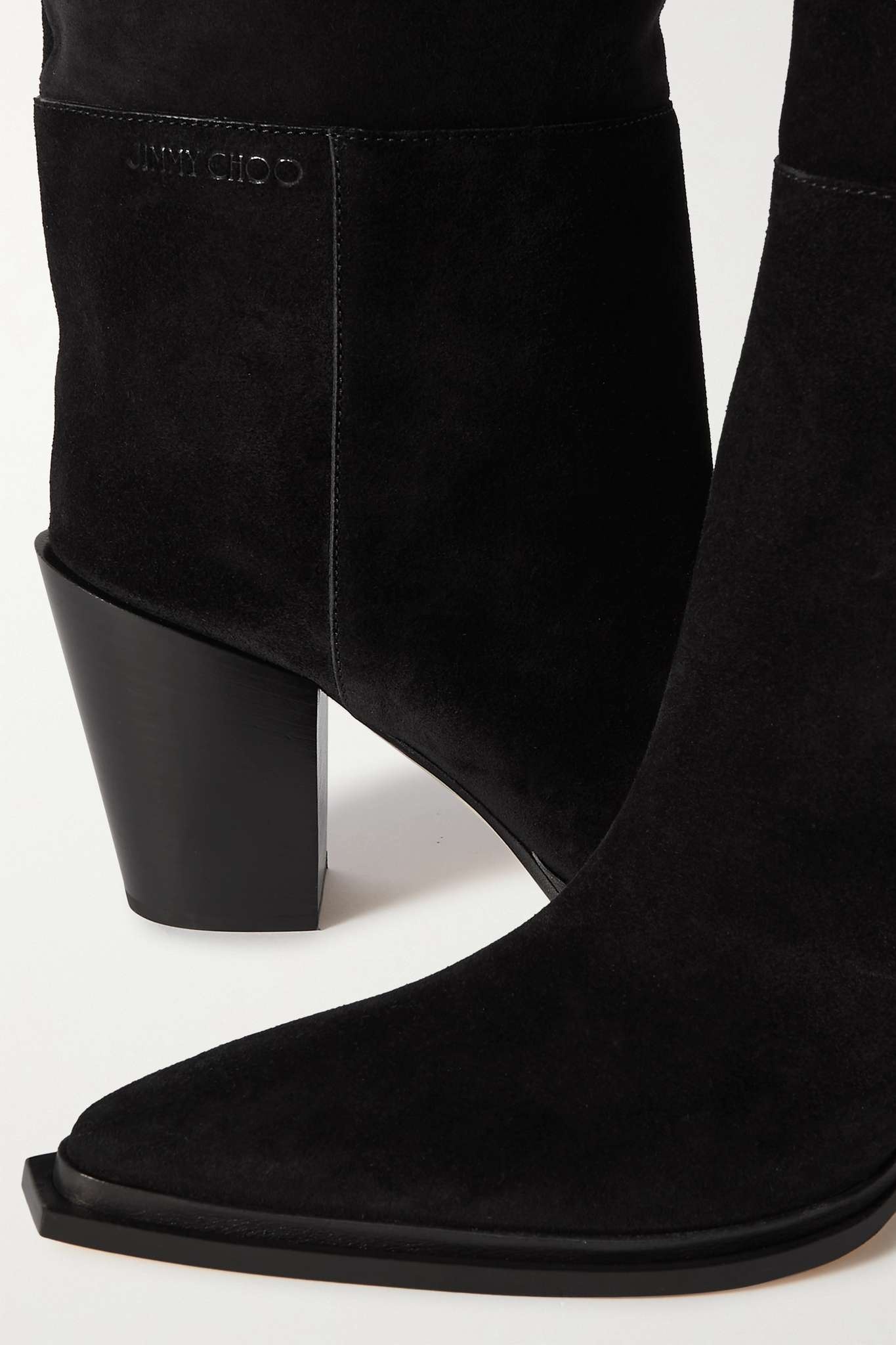 JIMMY CHOO Cece 80 suede knee boots | REVERSIBLE
