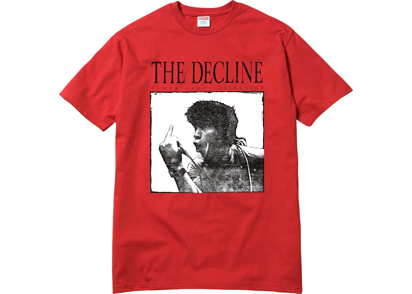Supreme Supreme Decline of Western Civilization Tee Red | REVERSIBLE
