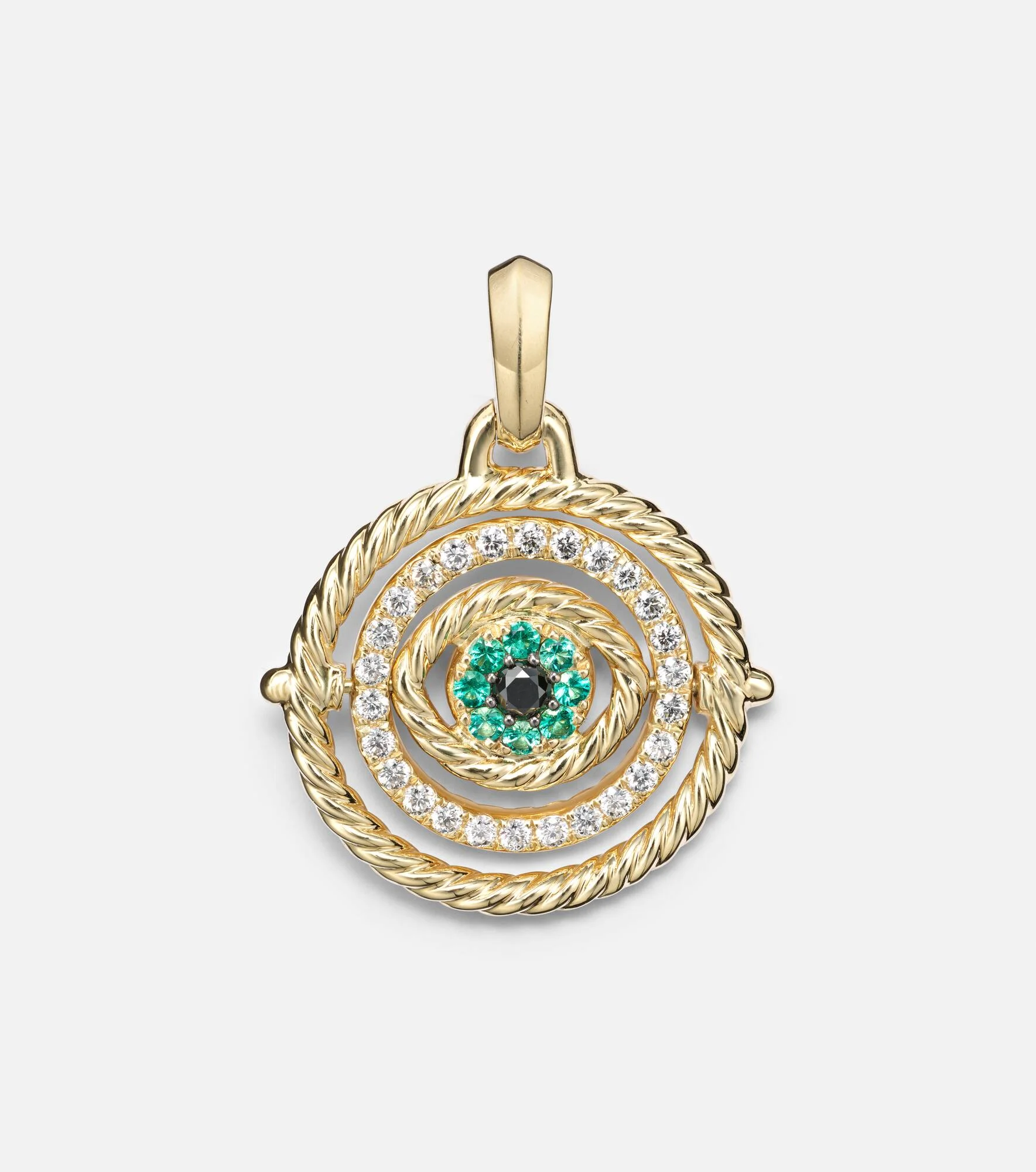 DAVID YURMAN Evil Eye 18kt gold (750/1000) necklace with emeralds and ...
